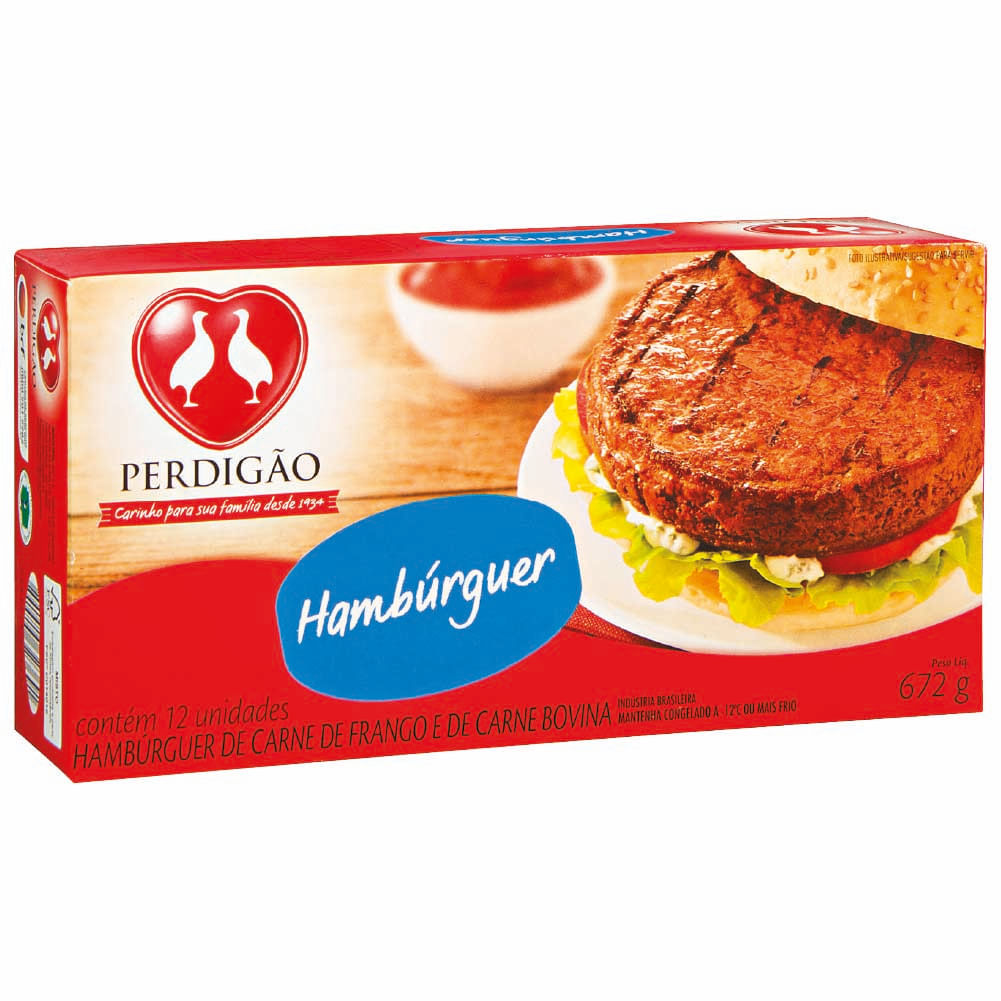 Hambúrguer de Carne Bovina e Frango Congelado Perdigão 672g - Zaffari