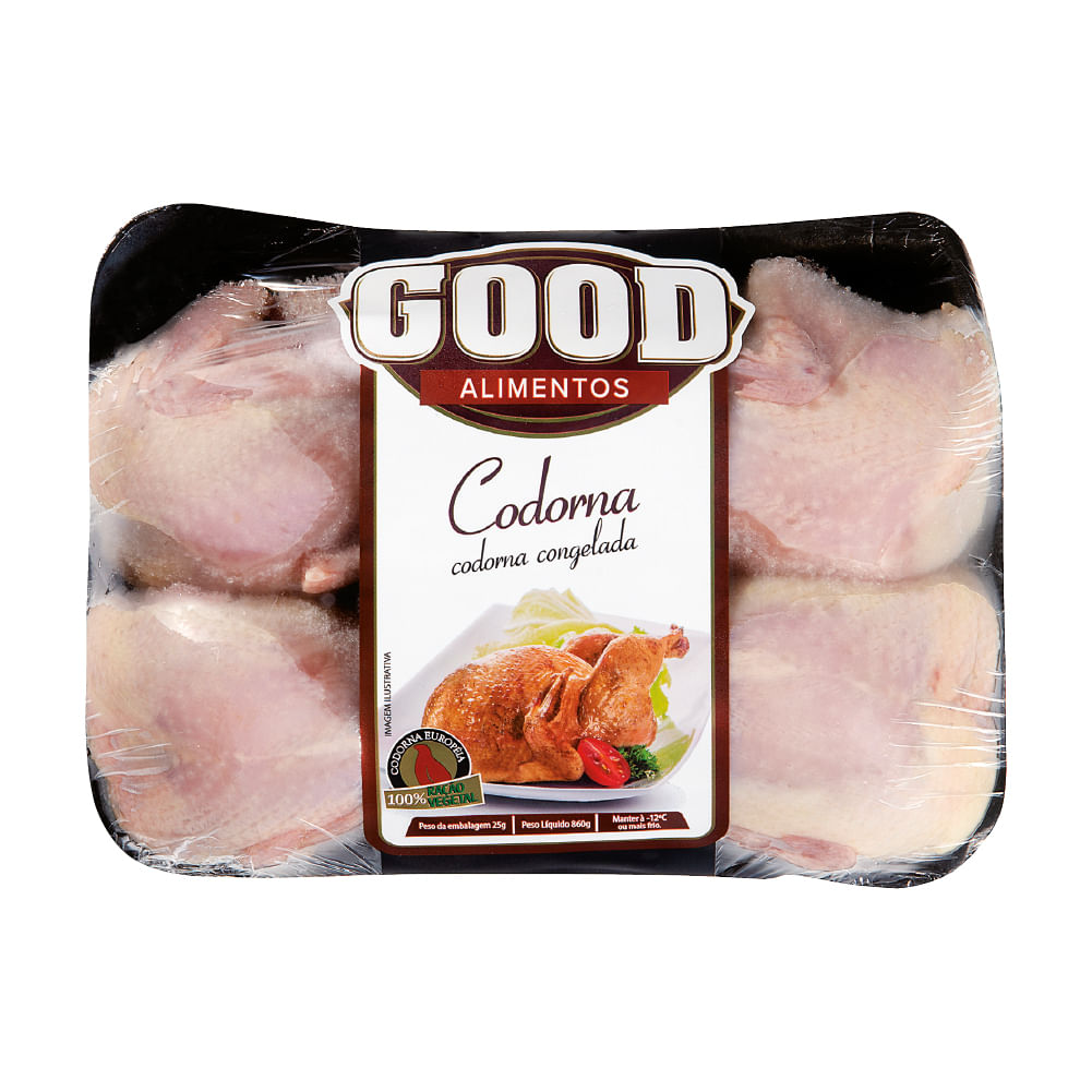 Codorna Inteira Congelada Good 820g - Zaffari & Bourbon