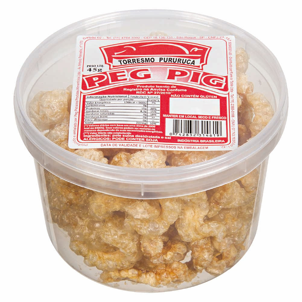 Torresmo Pururuca Peg Pig 45g - Zaffari