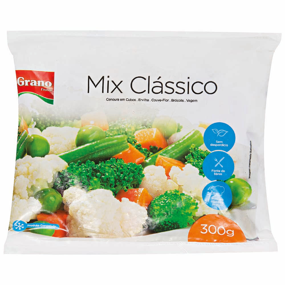 Mix de Legumes Clássico Congelado Grano 300g - Zaffari