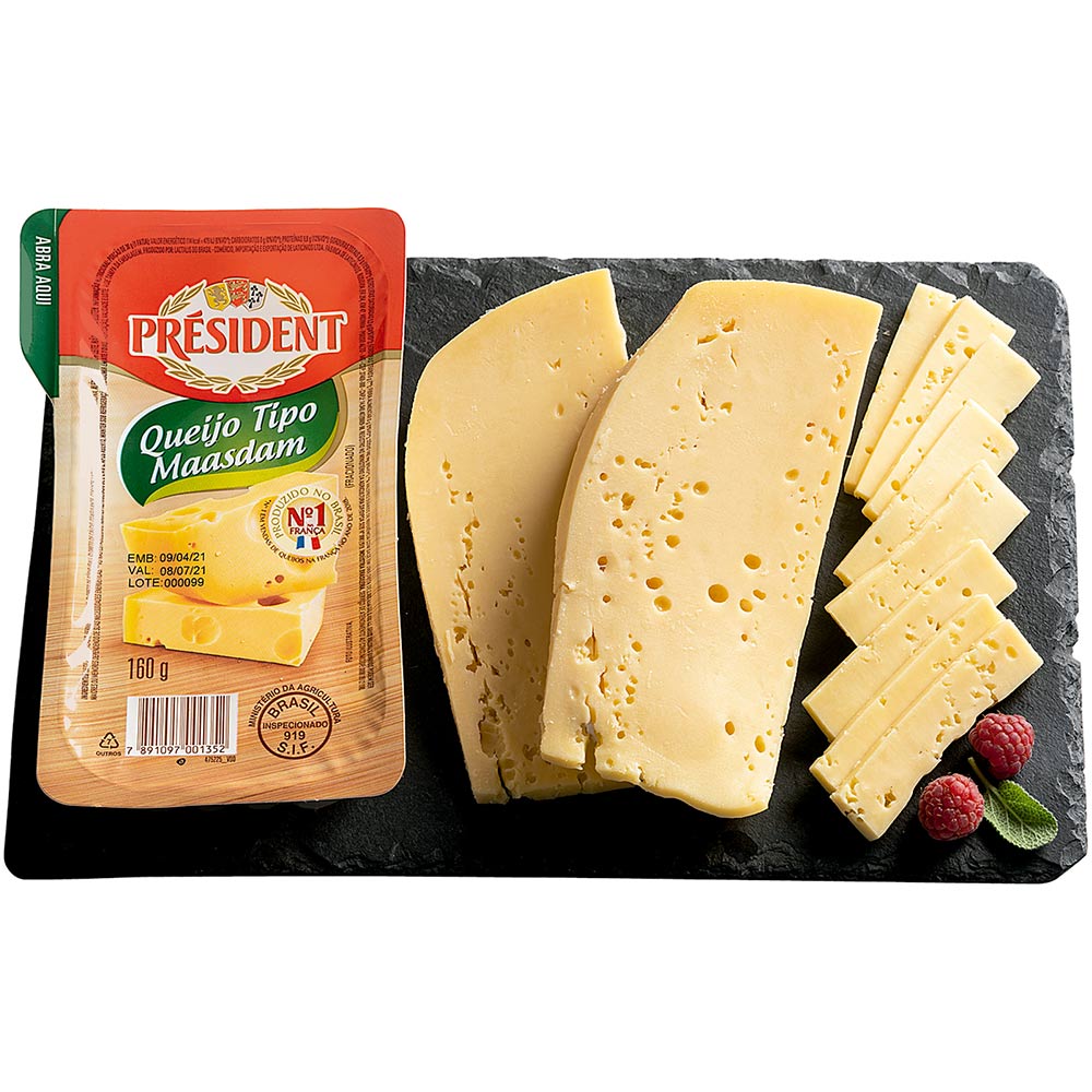 Queijo Tipo Maasdam Président 160g - Zaffari