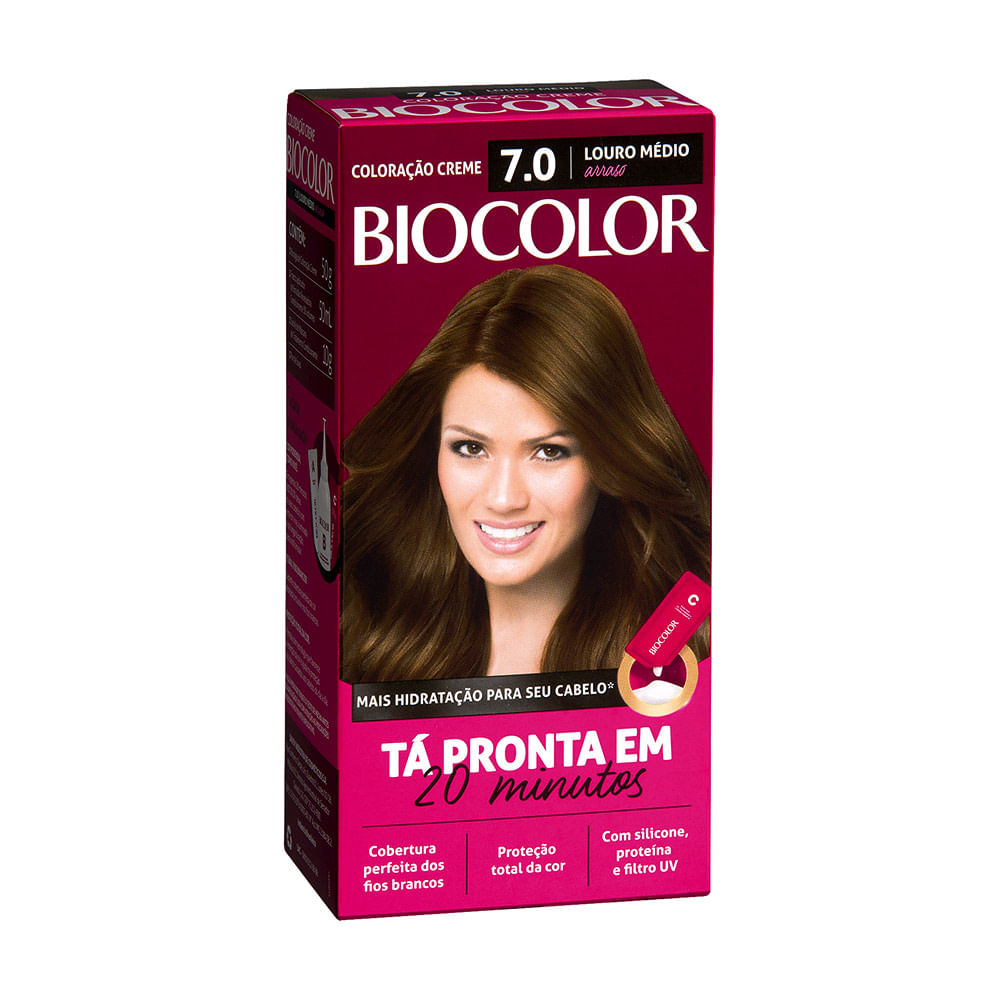 Tintura Biocolor Louro Médio Arraso 7.0 - Zaffari