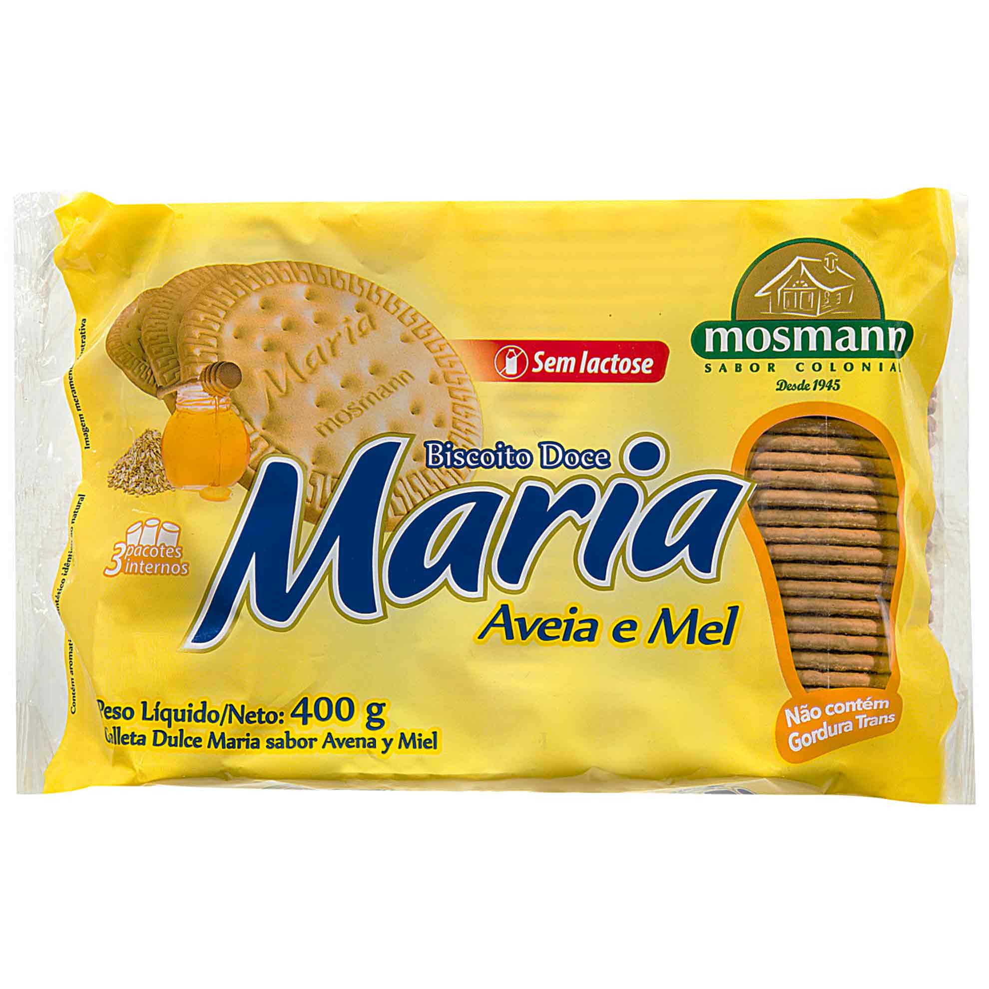 Biscoito Maria com Aveia e Mel Mosmann 400g - Zaffari & Bourbon