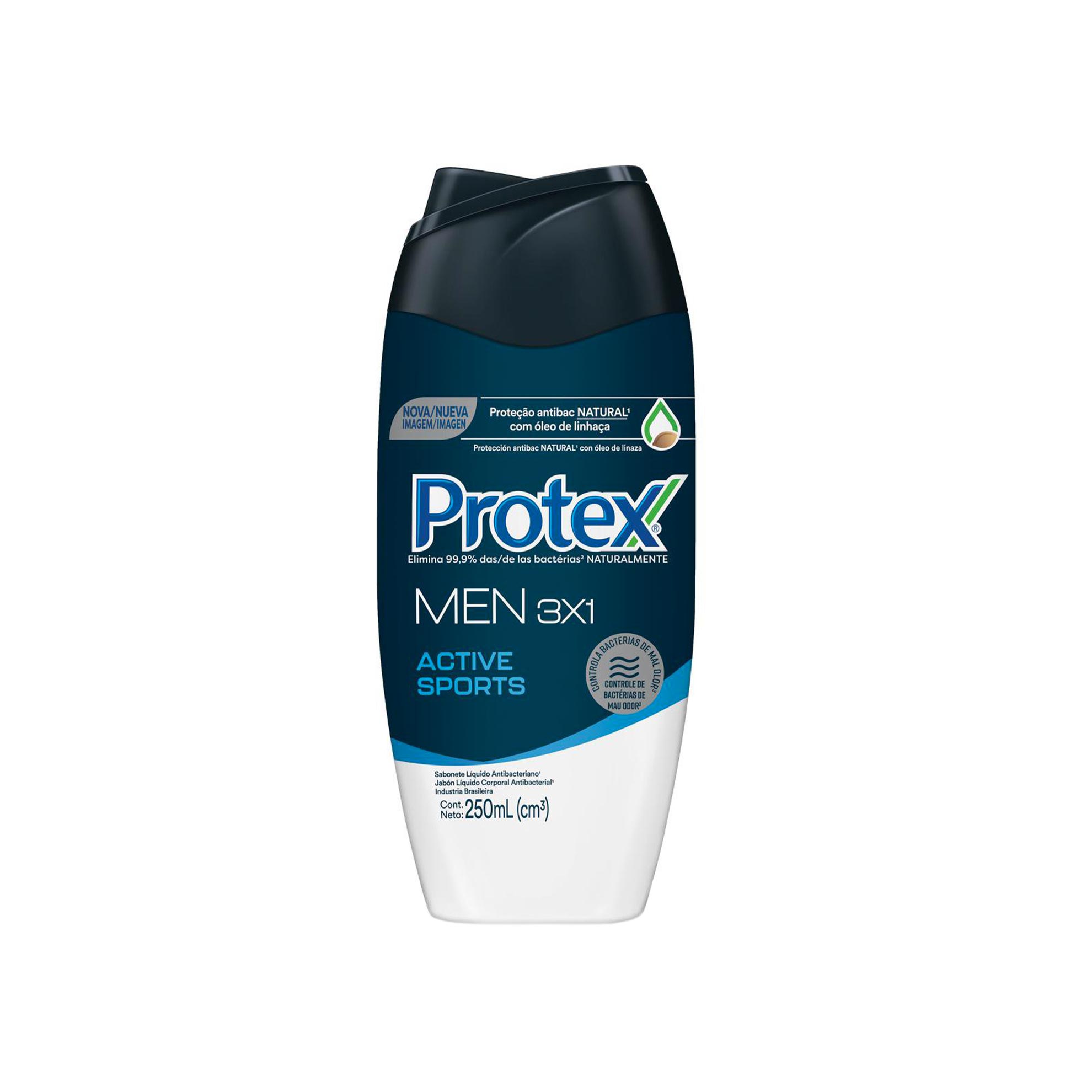 Sabonete Líquido Protex Men Active Sports 250ml - Zaffari