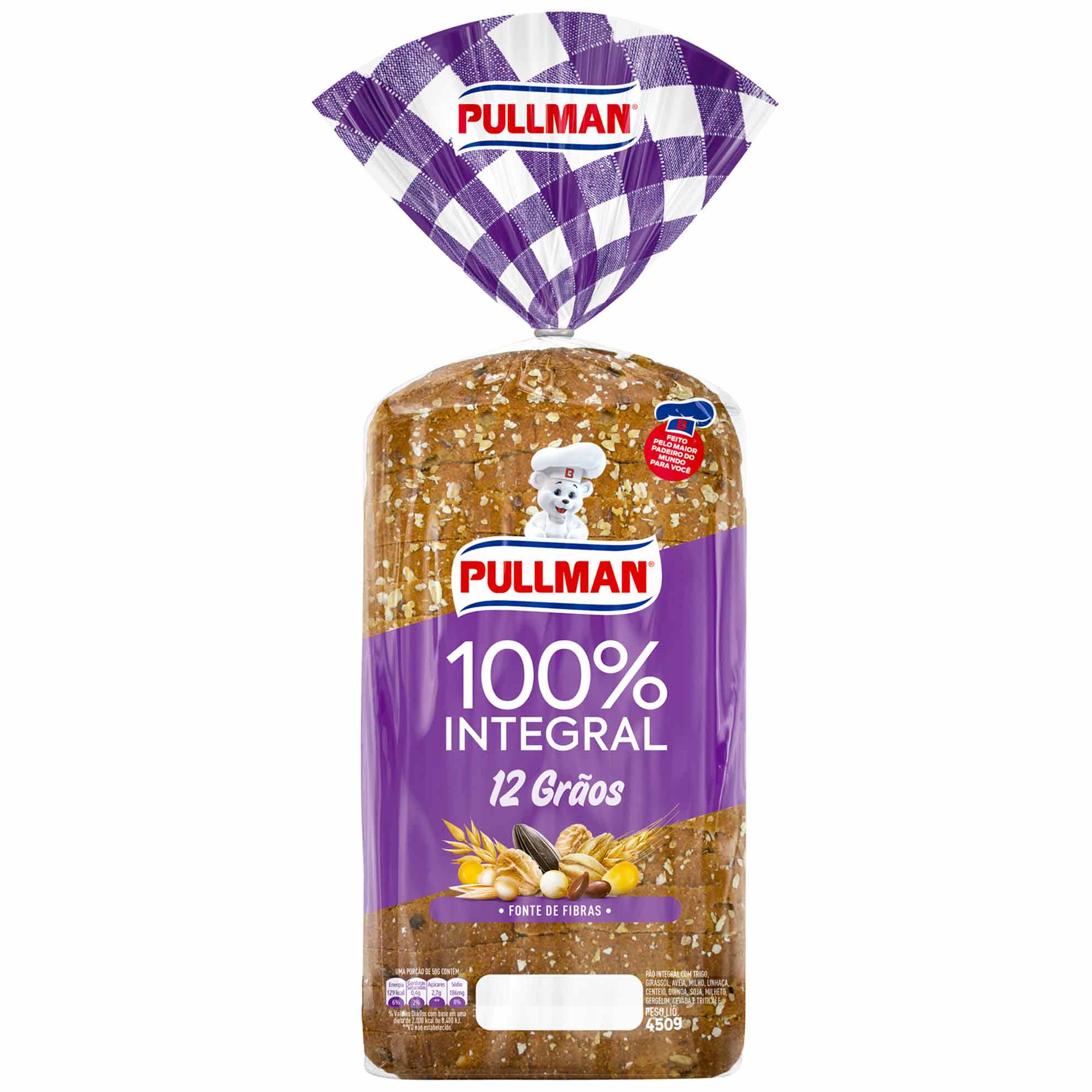 Pão de Forma Pullman 100% Integral 12 Grãos - Zaffari