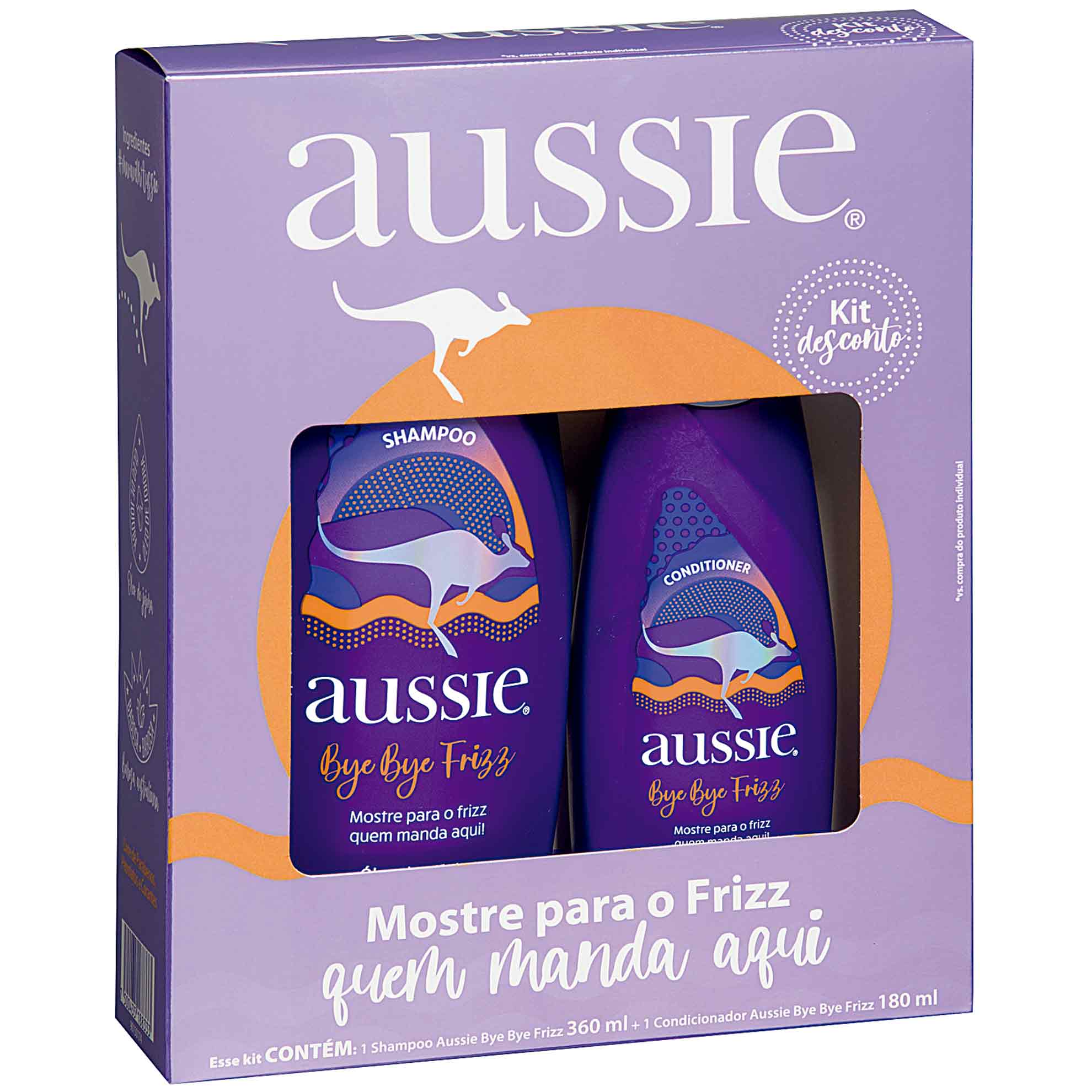 Kit Shampoo e Condicionador Aussie Bye Bye Frizz - Zaffari