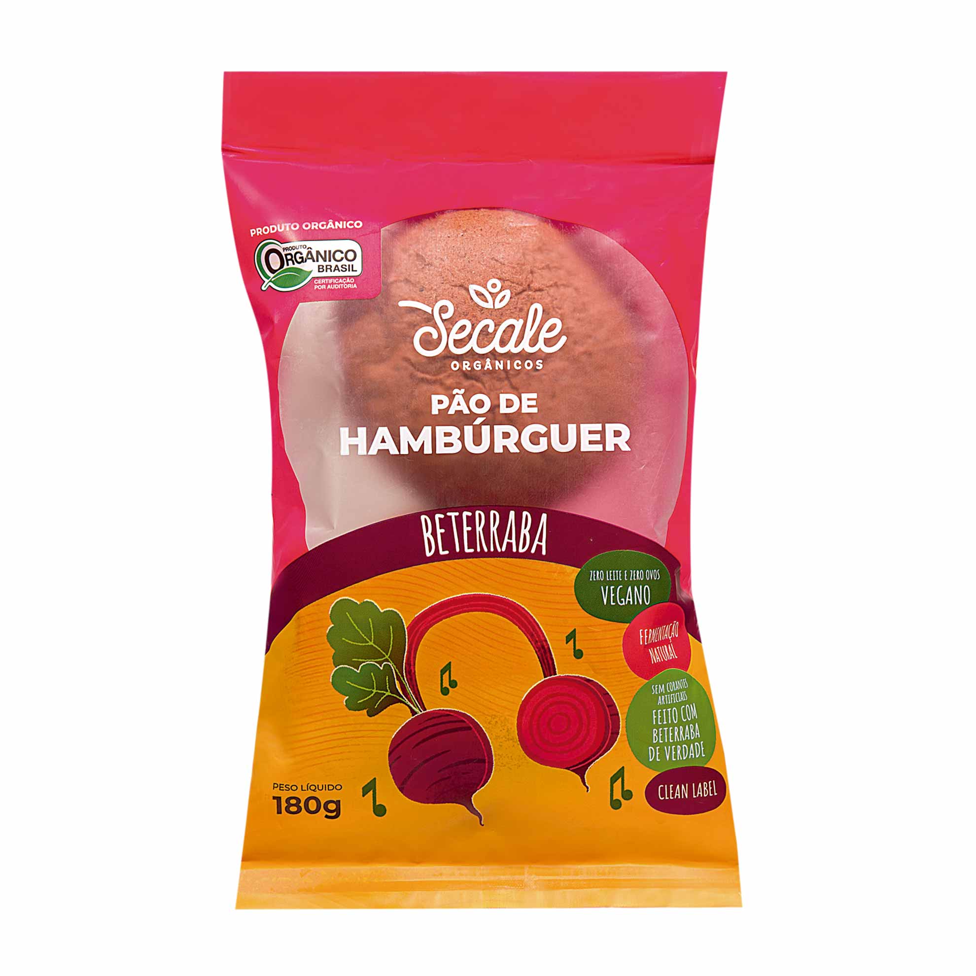 Pão de Hambúrguer de Beterraba Orgânico Secale - Zaffari