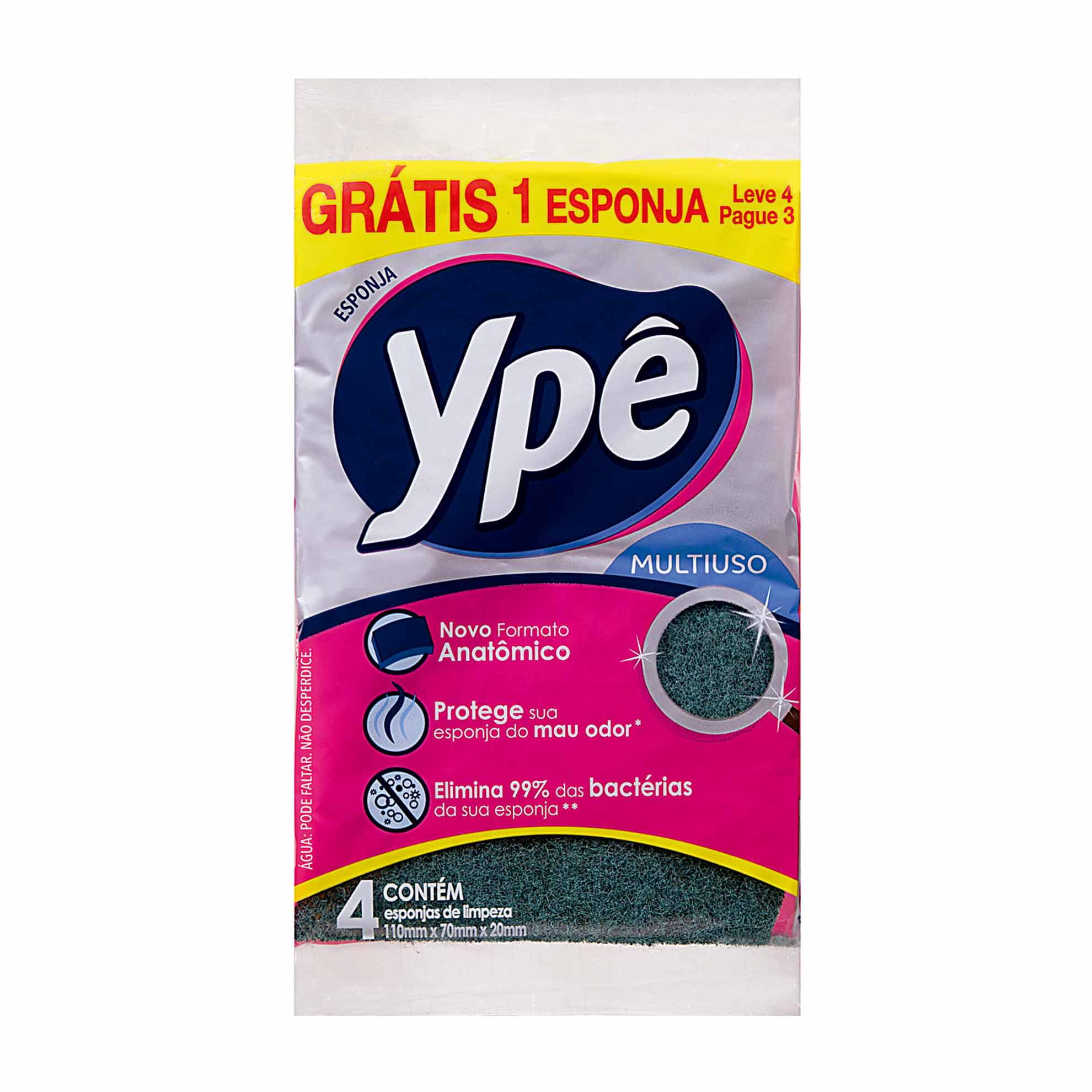 Esponja Multiuso Ypê 4 unidades - Zaffari & Bourbon