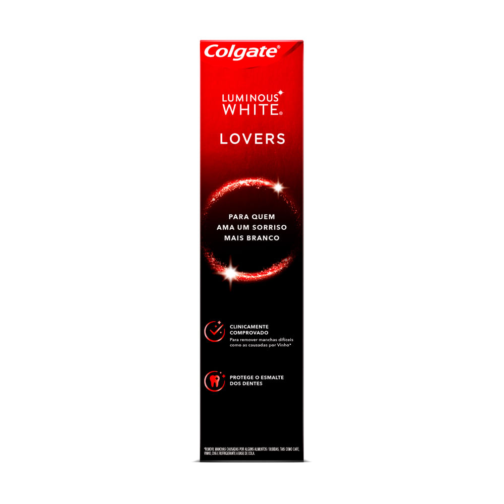Creme Dental Colgate Luminous White Lovers Manchas de Vinho 70g - Zaffari