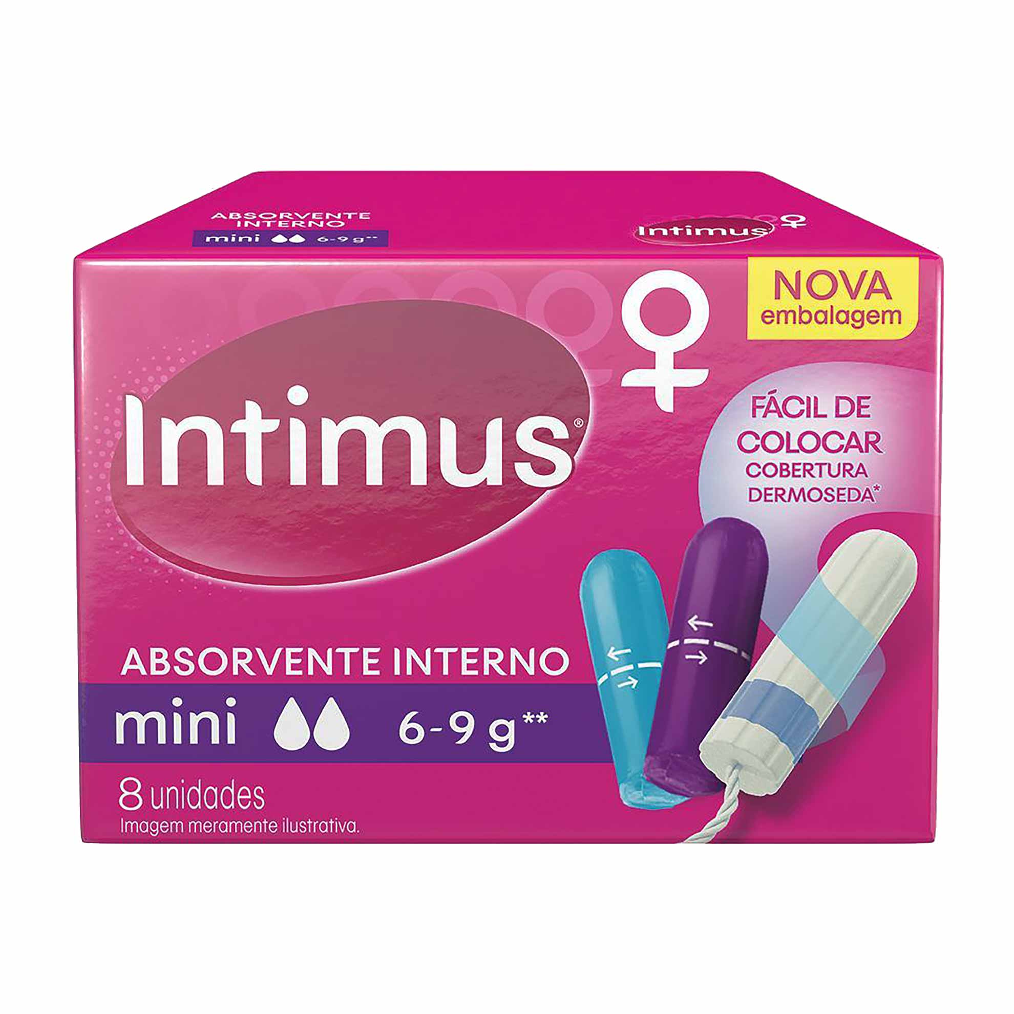 Absorvente Interno Intimus Mini com 8 unidades - Zaffari & Bourbon