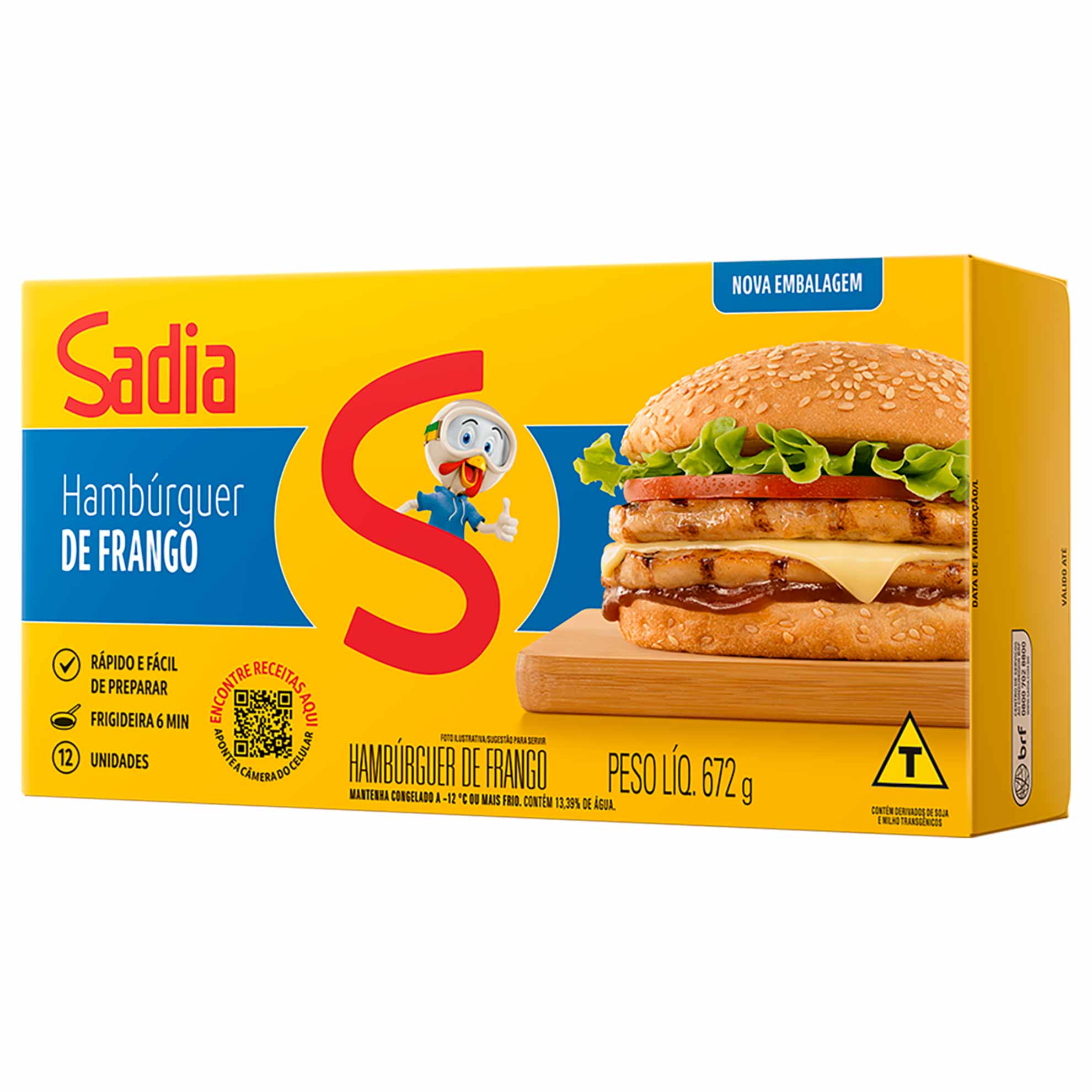 Hambúrguer de Frango Congelado Sadia 672g - Zaffari