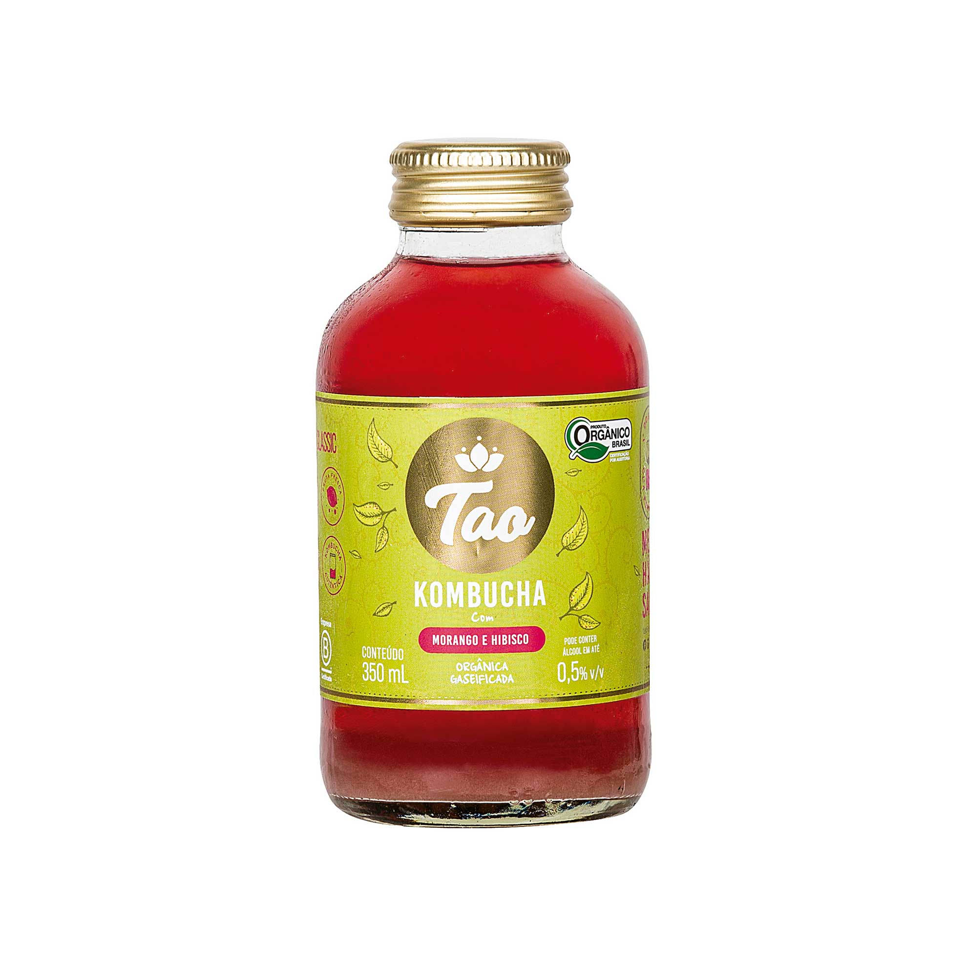 Kombucha Orgânica Morango e Hibisco Tao 350ml - Zaffari