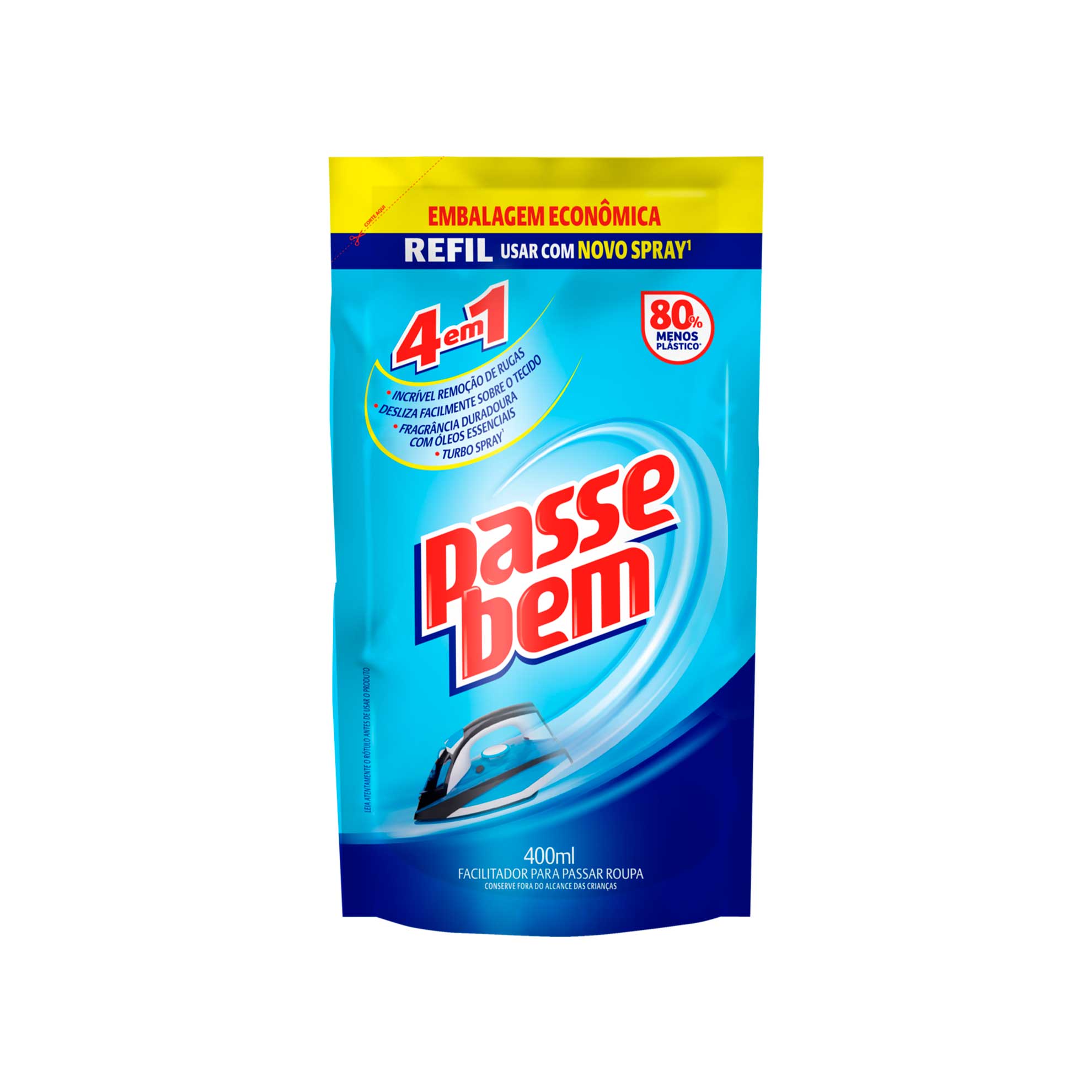 Facilitador de Passar Roupas Líquido Refil Passe Bem 400ml - Zaffari ...
