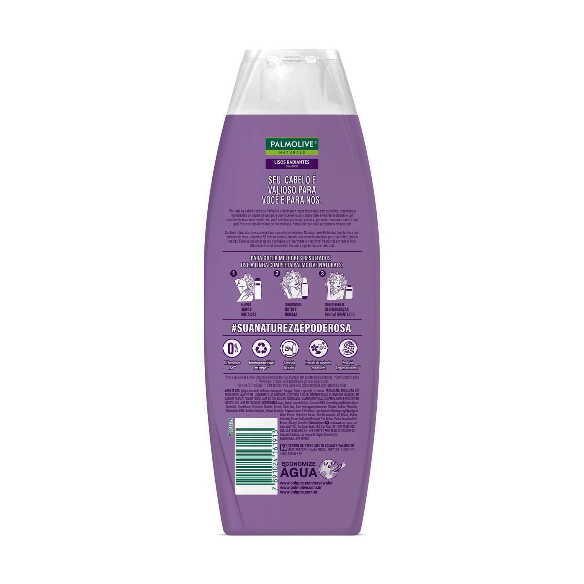 Shampoo Palmolive Naturals Lisos Radiantes 350ml - Zaffari