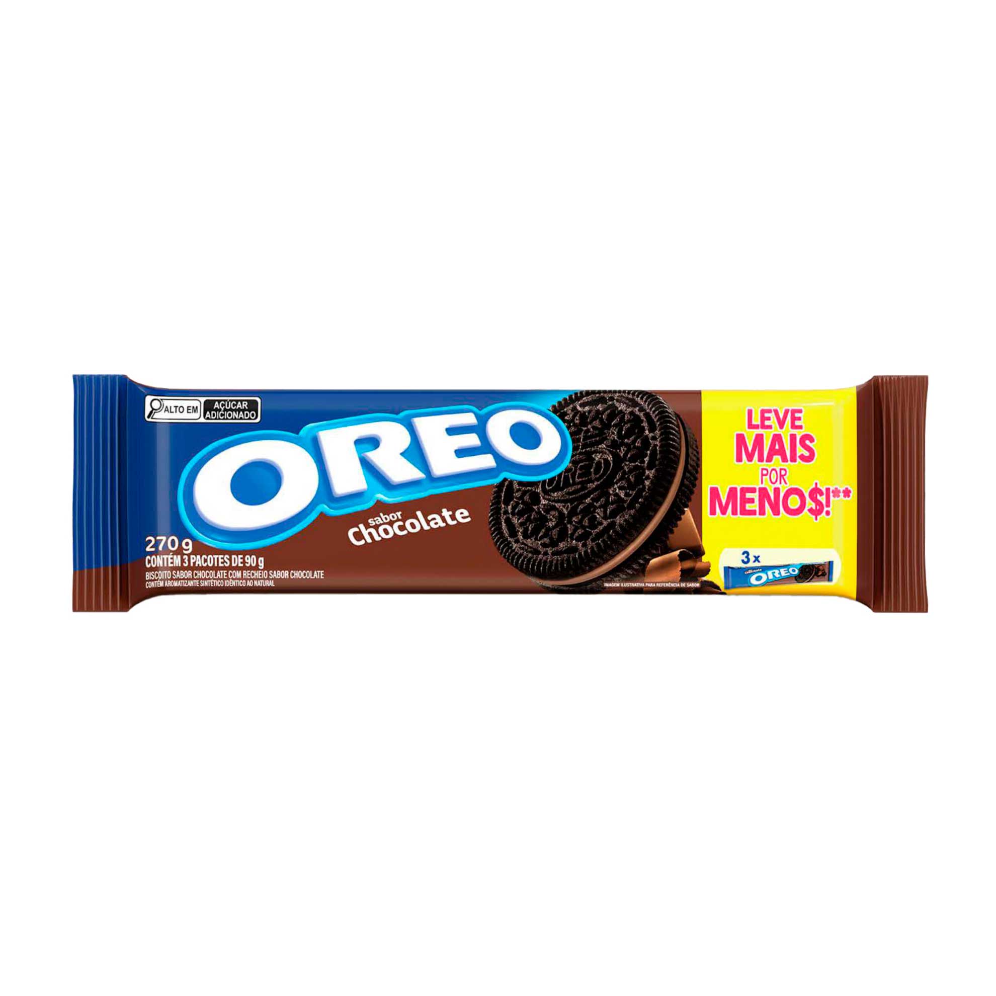 Biscoito Oreo Recheado sabor Chocolate 270g - Zaffari