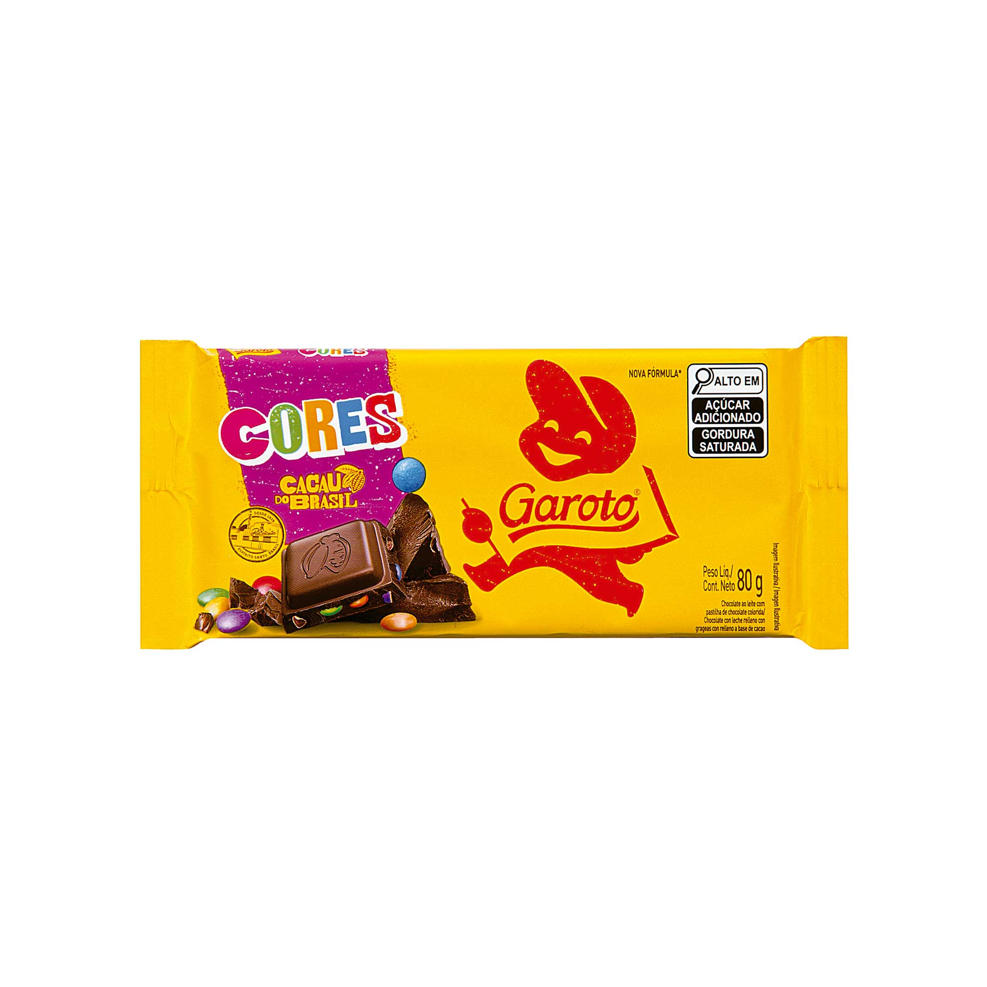 Chocolate Garoto ao Leite com Confeitos Cores 80g - Zaffari