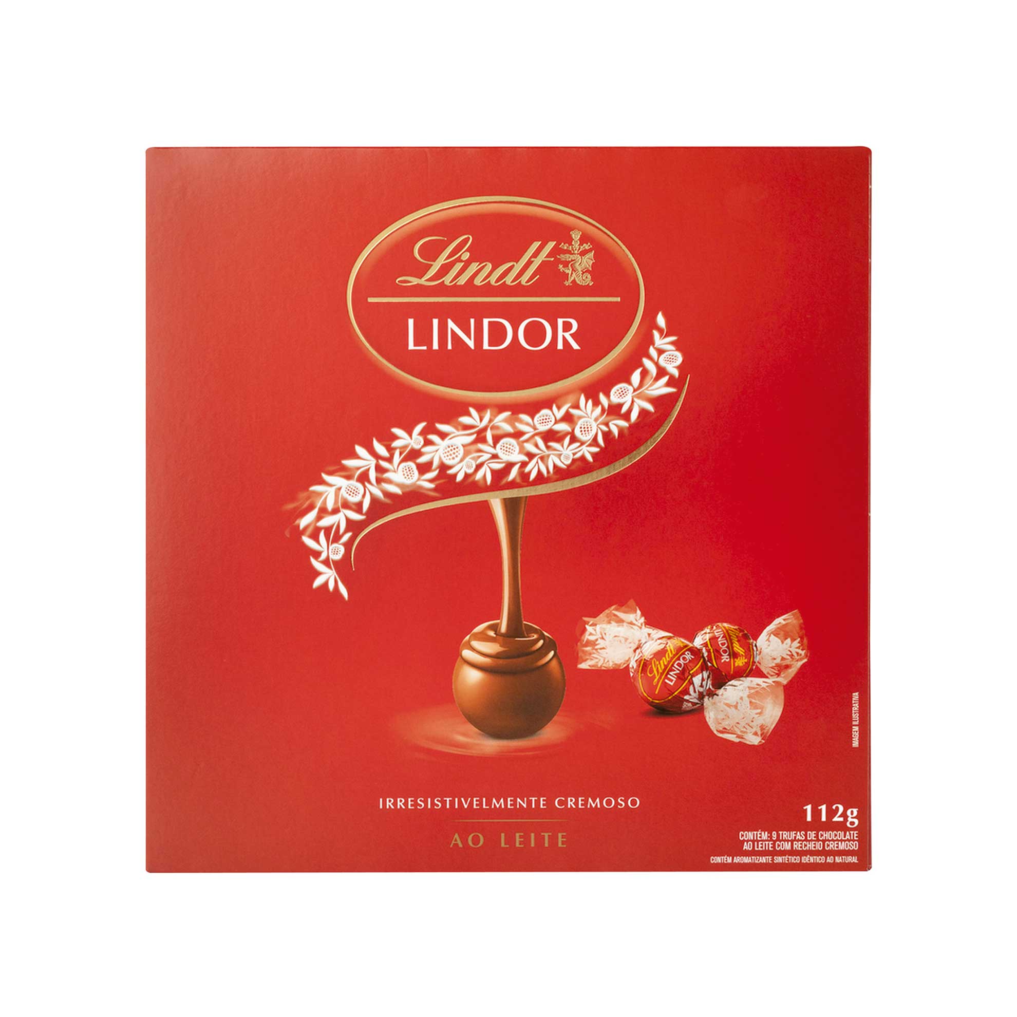 Bombons de Chocolate ao Leite com Recheio Cremoso Lindor Lindt 112g ...