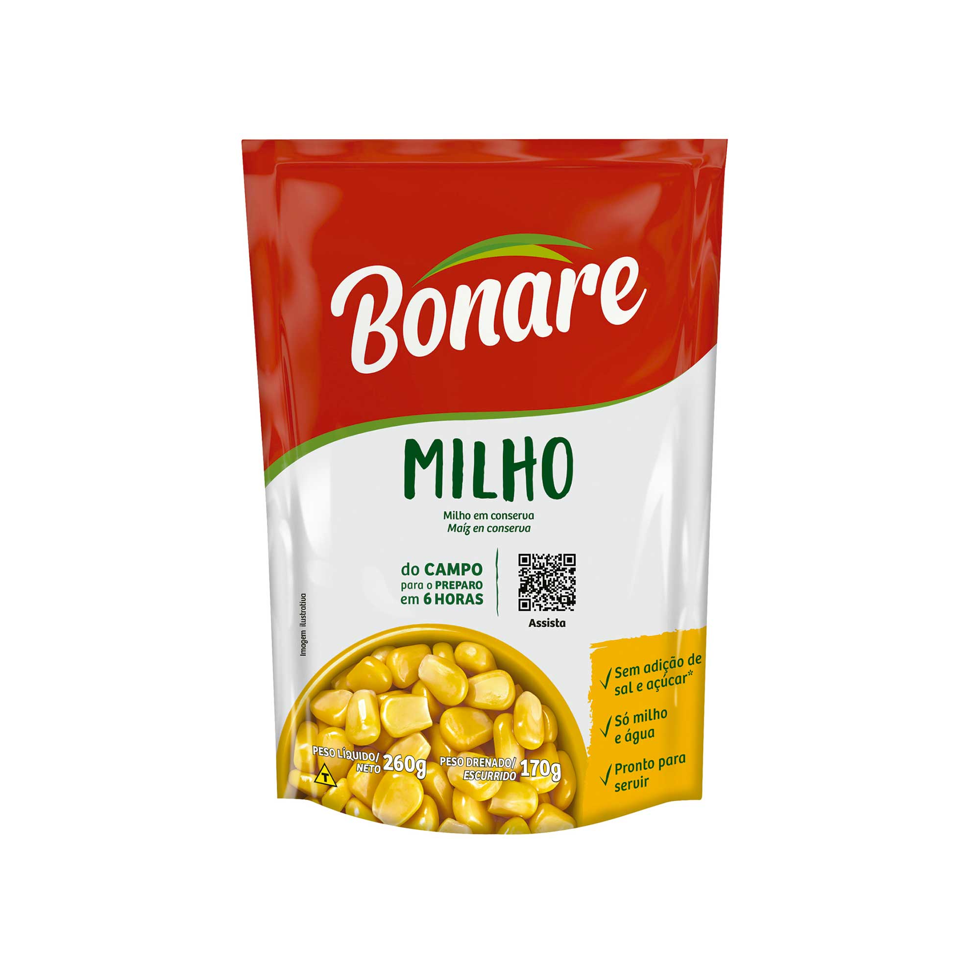 Milho em Conserva Bonare Sachê 170g - Zaffari