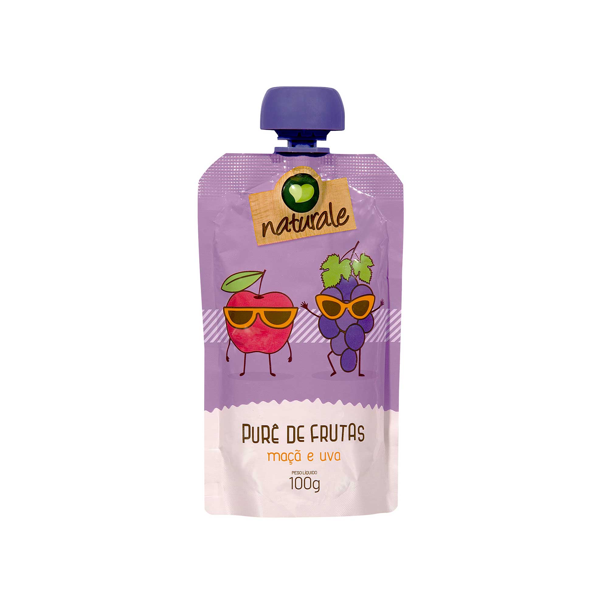 Purê de Frutas Maçã e Uva Naturale 100g - Zaffari