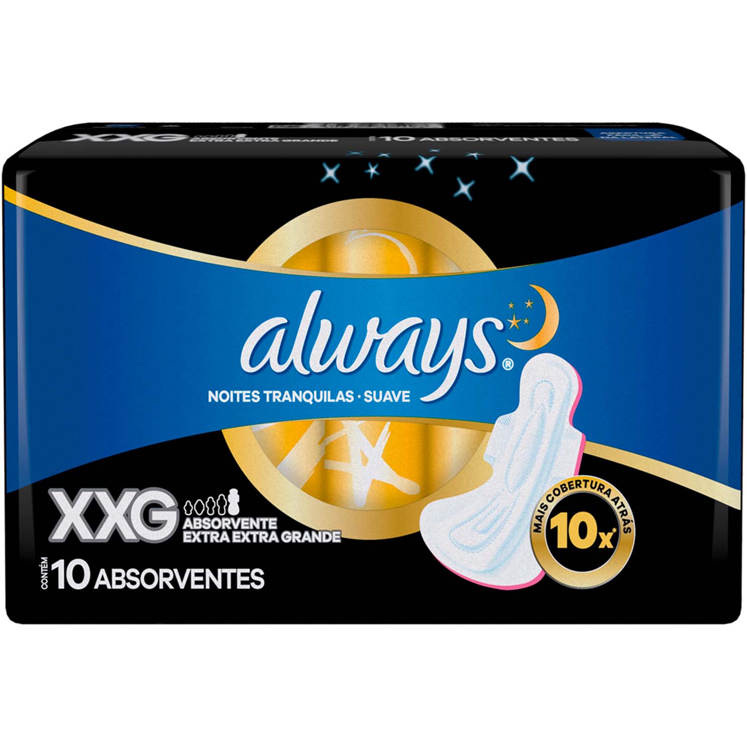 Absorvente Noturno com Abas Always XXG 10 Unidades - Zaffari
