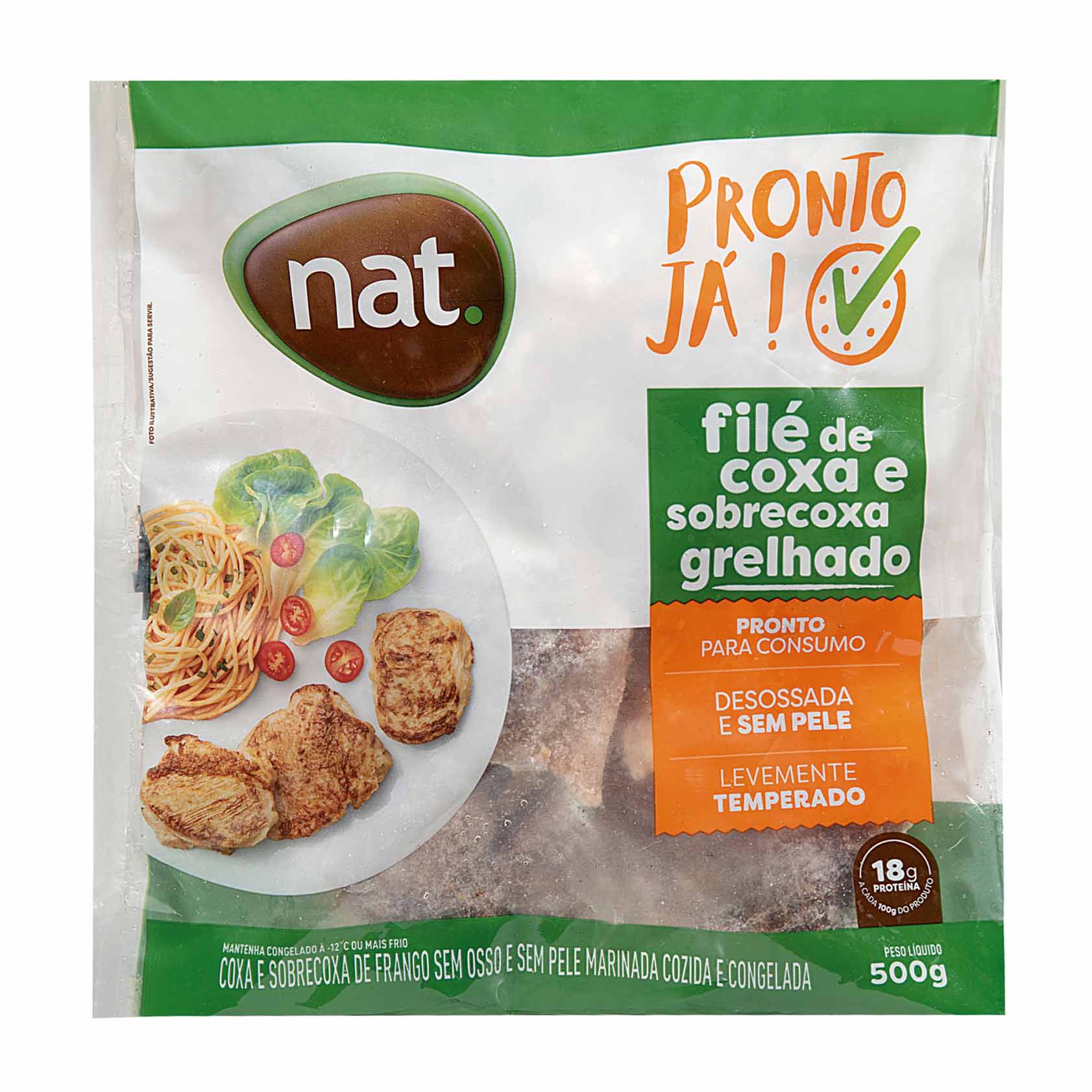 Filé de Coxa e Sobrecoxa de Frango Grelhado Congelado Nat 500g - Zaffari
