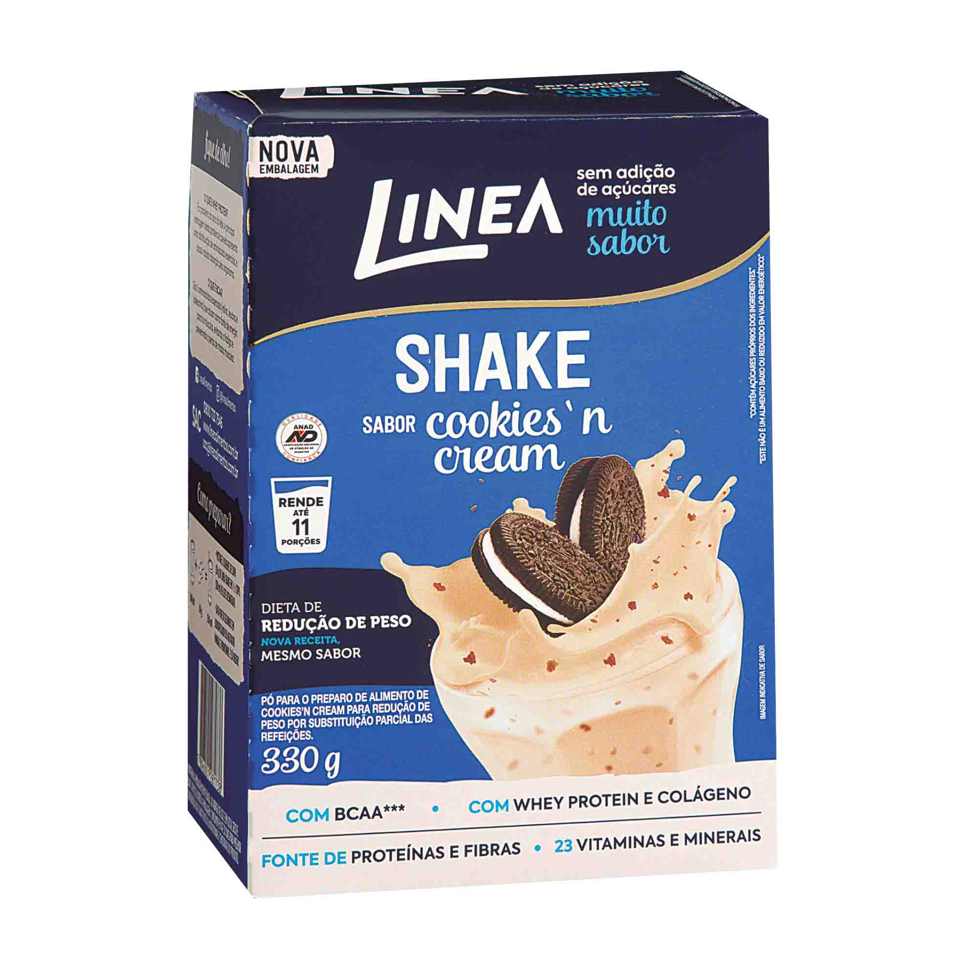 Shake sem Açúcar Linea Cookies and Cream 330g - Zaffari & Bourbon