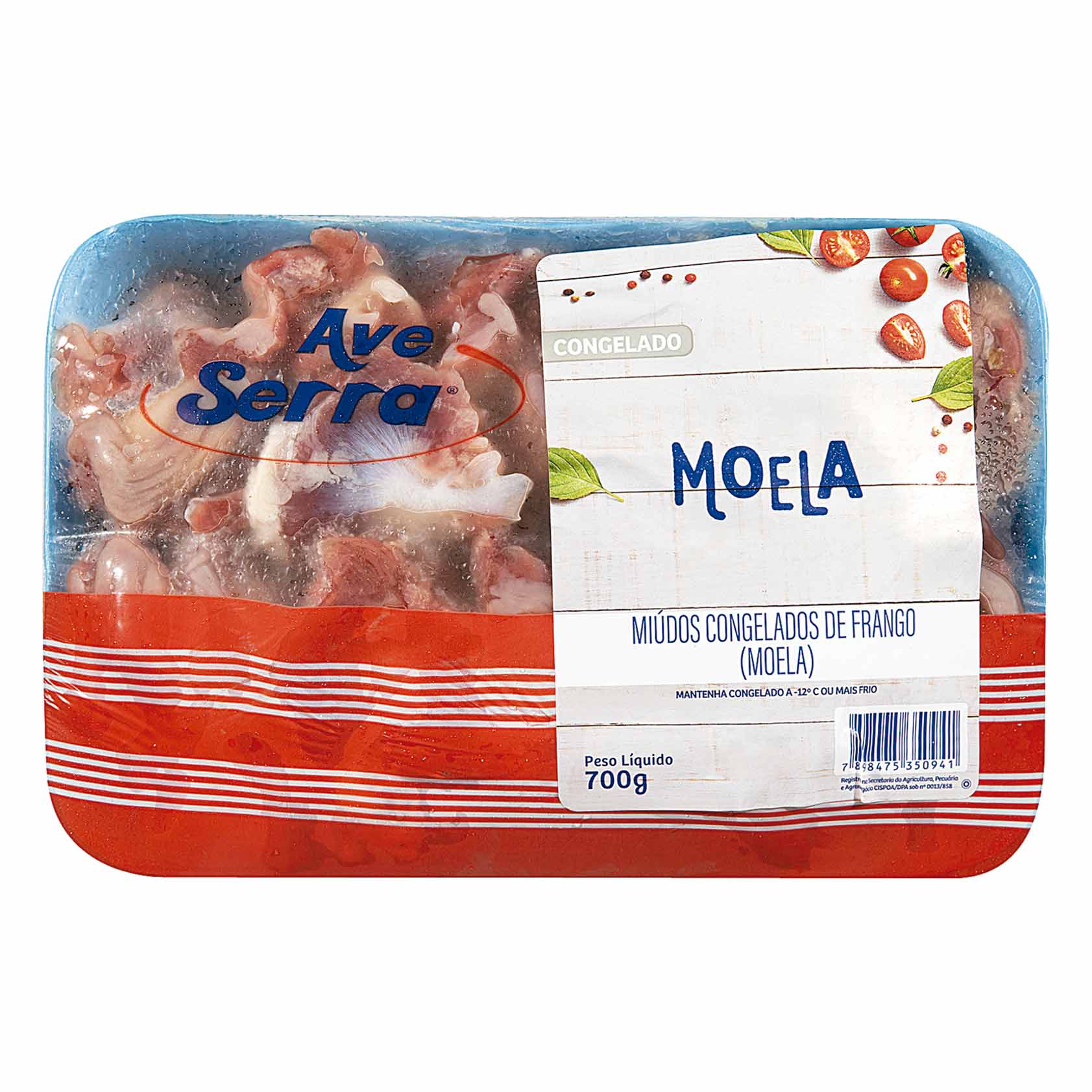 Moela de Frango Congelada Ave Serra 700g - Zaffari