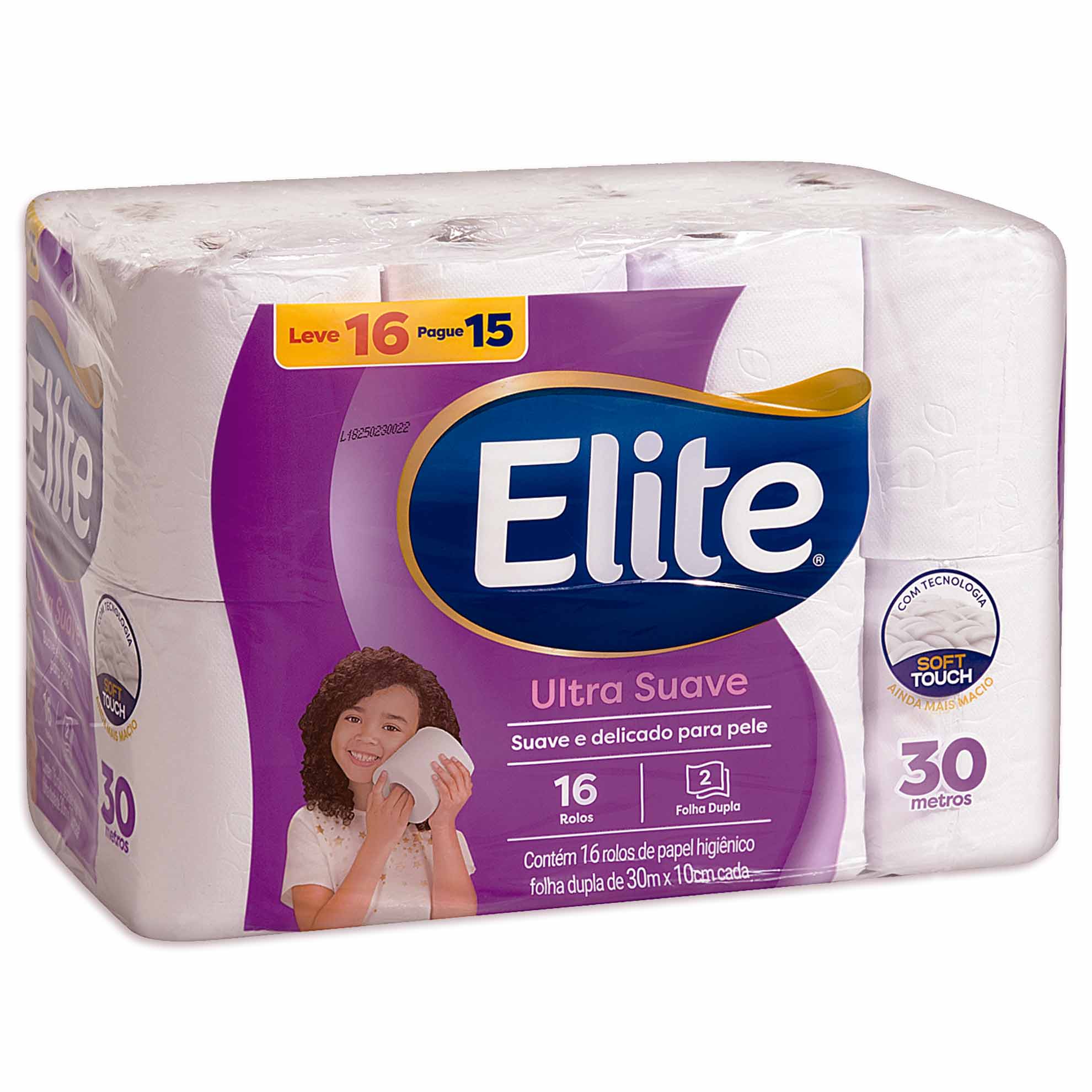 Papel Higiênico Folha Dupla Elite Ultra Suave 16 Rolos 30m Zaffari