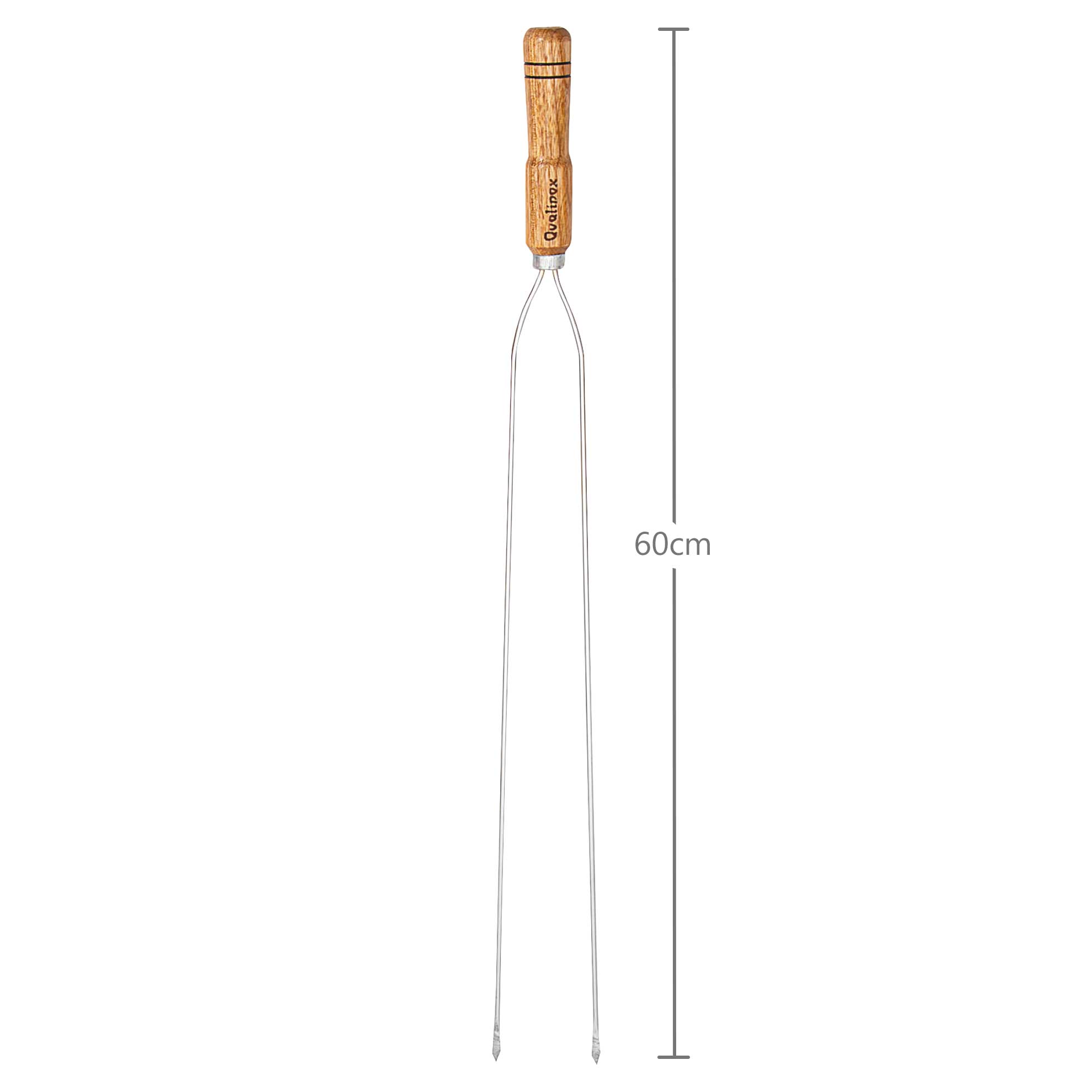 Espeto para Churrasco Duplo Inox Qualinox 60cm - Zaffari