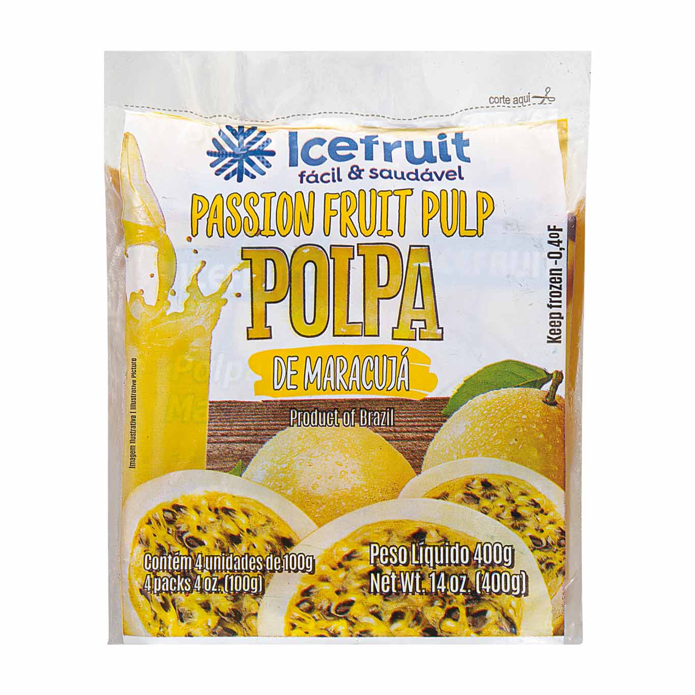 Polpa de Maracujá Congelada Icefruit 400g - Zaffari & Bourbon