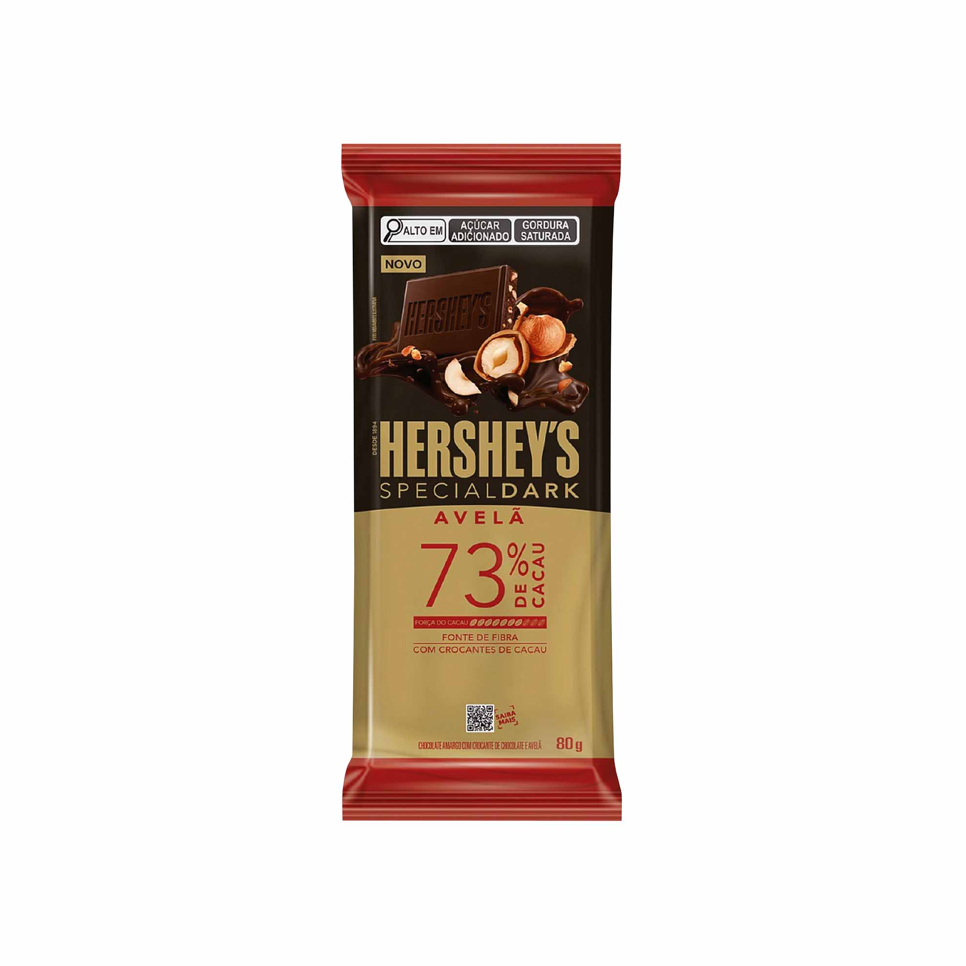 Chocolate Hersheys Avelã 73% Cacau Special Dark 80g - Zaffari