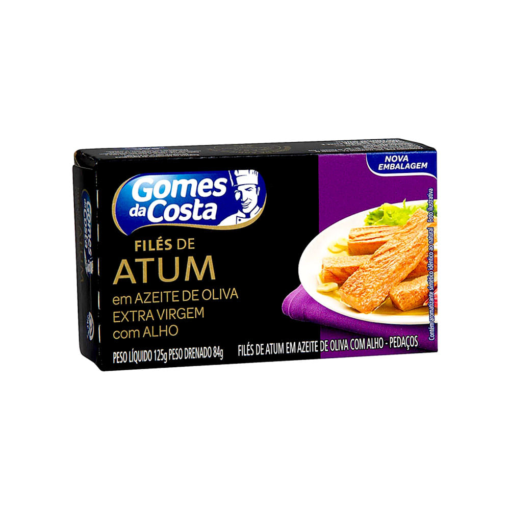 Filé de Atum em Azeite e Alho Gomes da Costa 125g - Zaffari