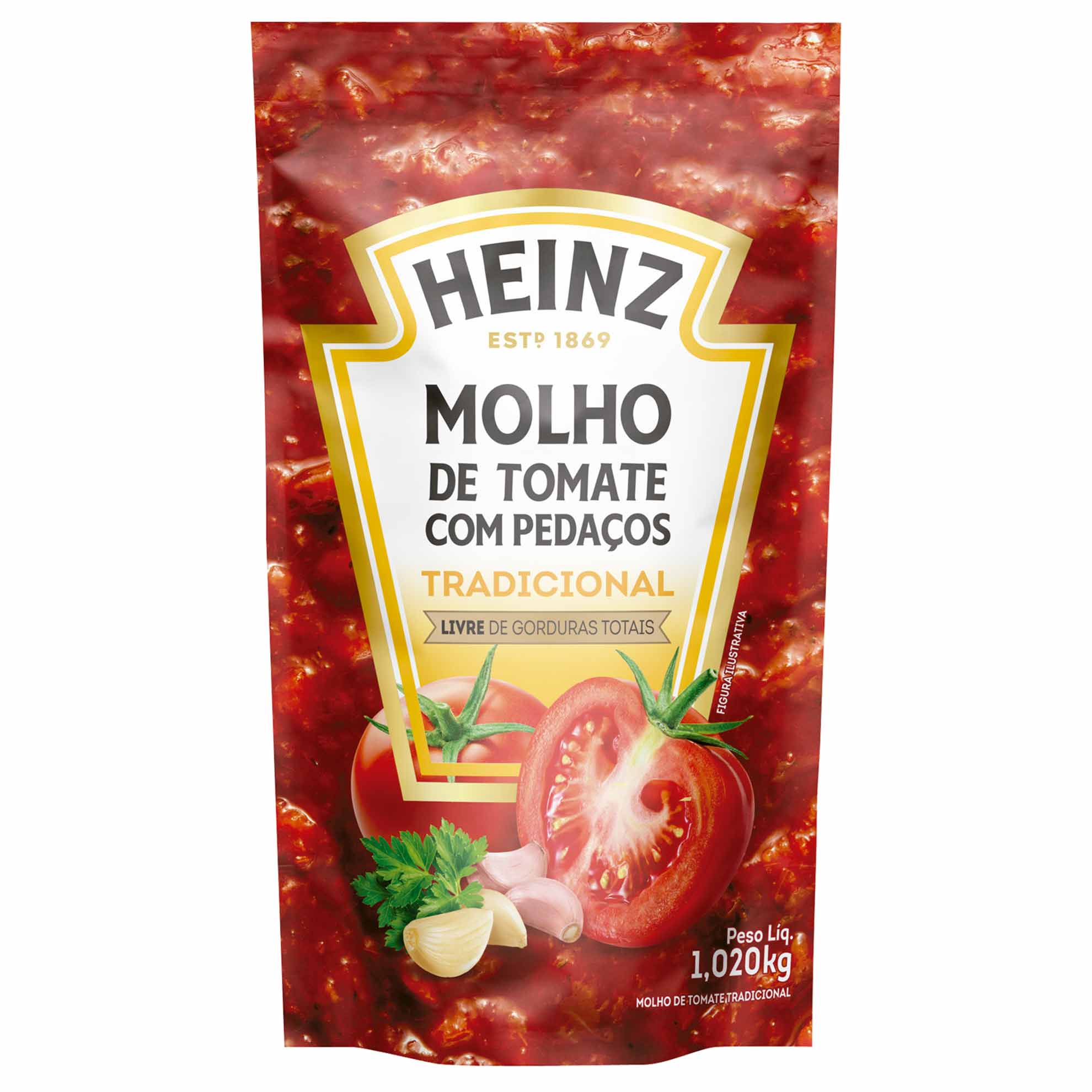 Molho de Tomate Tradicional com Pedaços Heinz 1,020kg - Zaffari