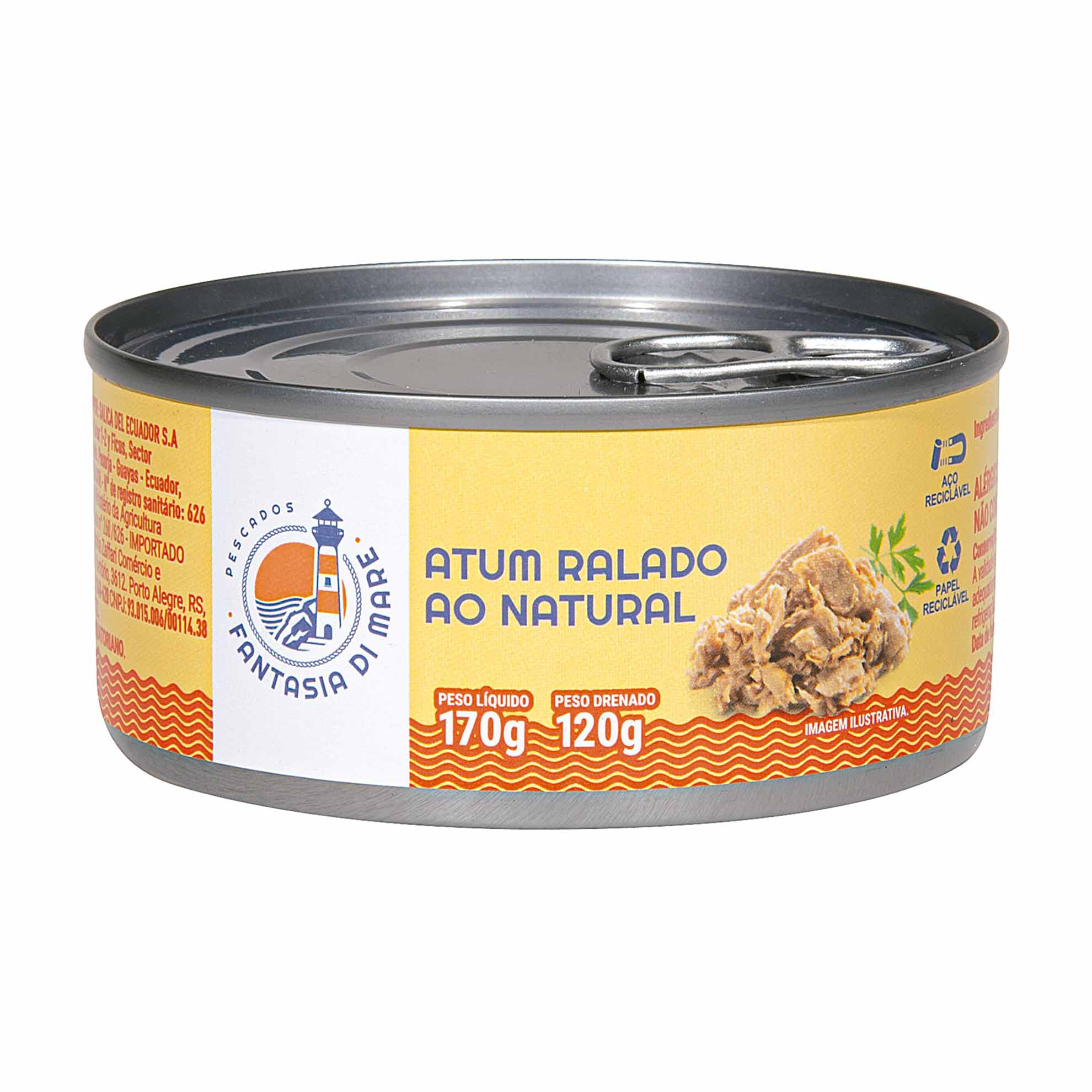 Atum Ralado ao Natural Fantasia di Mare 170g - Zaffari
