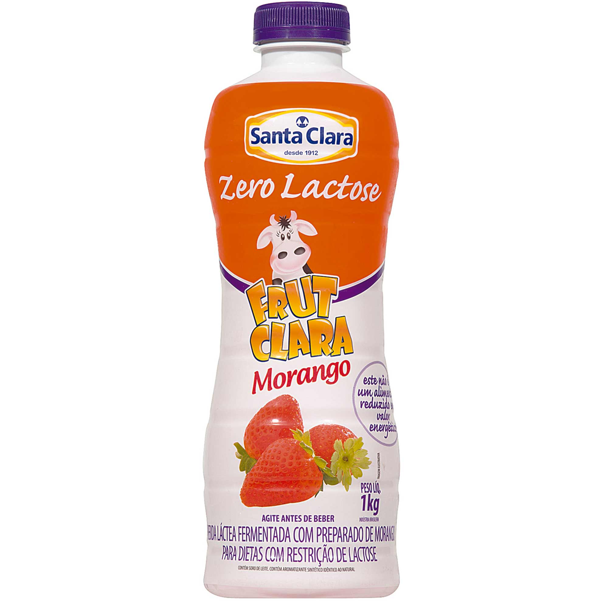 Bebida Láctea sabor Morango Zero Lactose Santa Clara 1kg - Zaffari