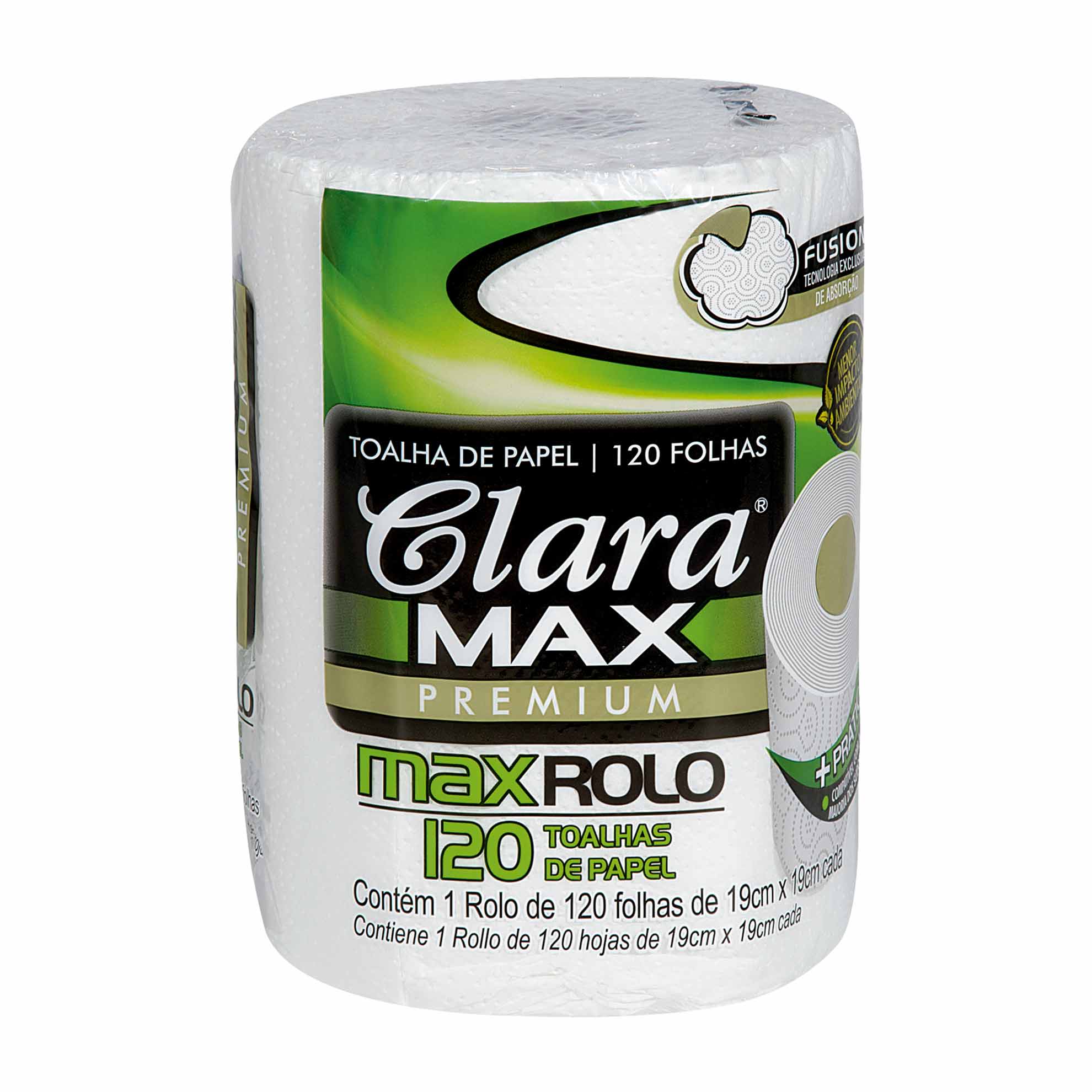 Toalhas de Papel em Rolo Claramax Premium 20x19cm 120 folhas - Zaffari