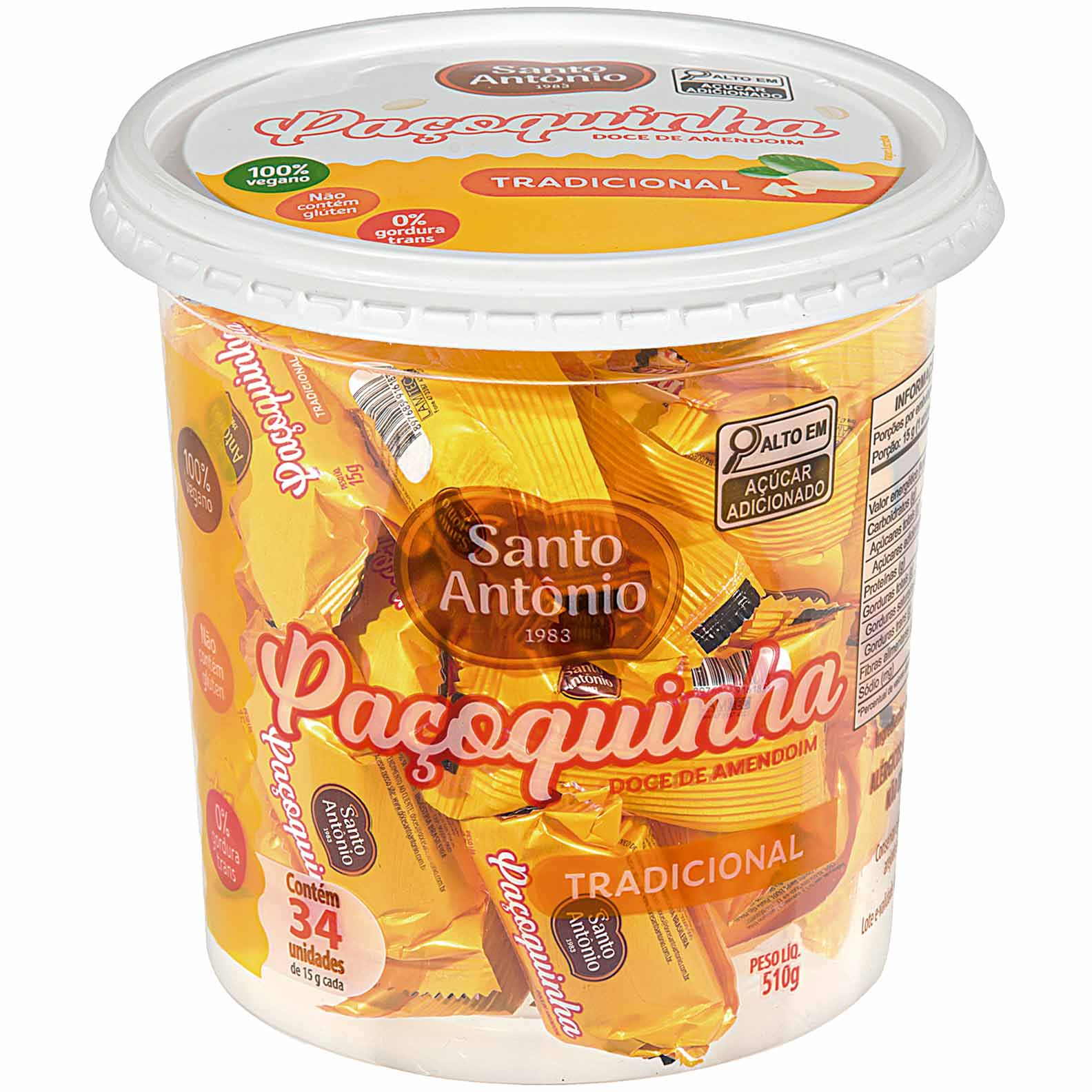 Paçoquinha Rolha Tradicional Santo Antônio 510g - Zaffari