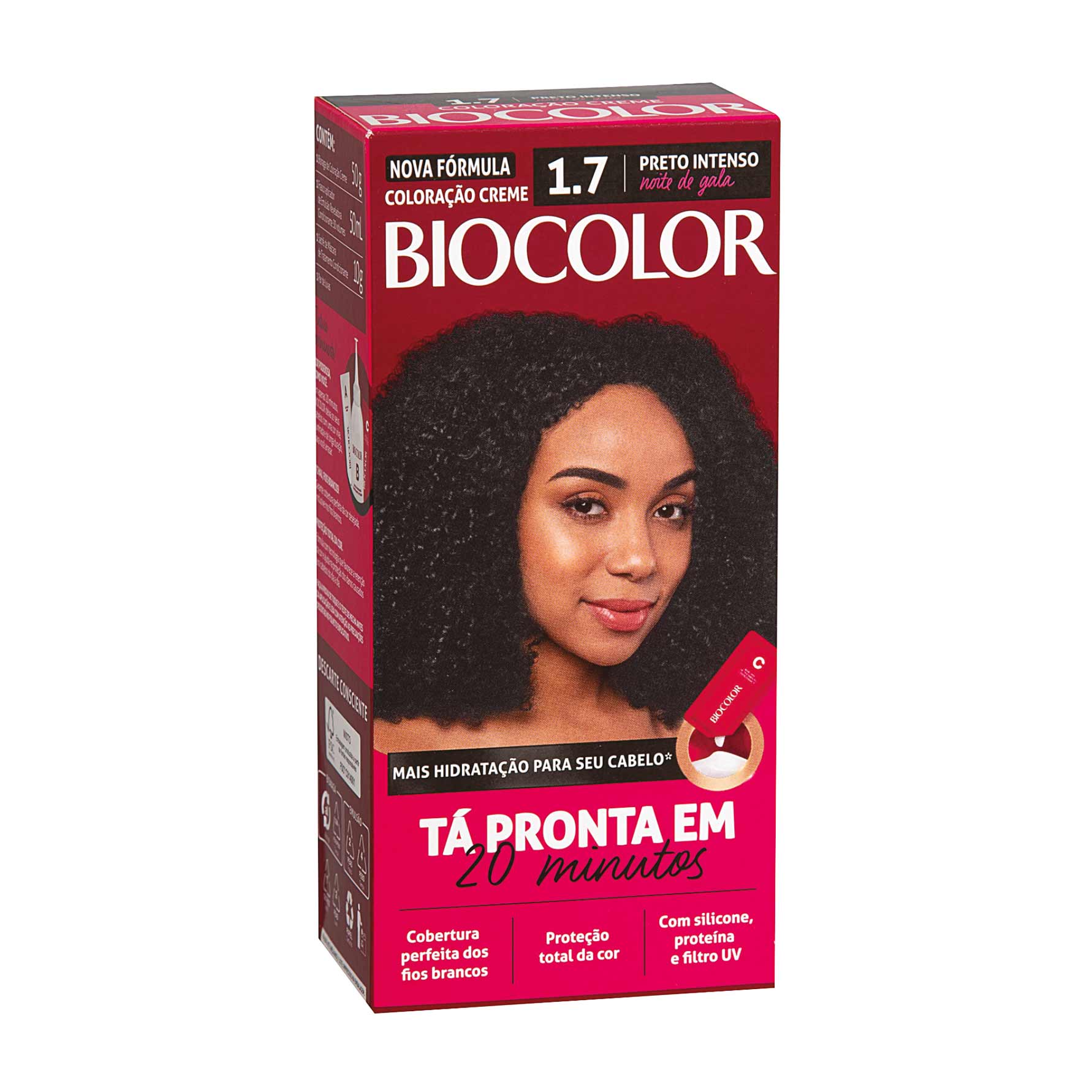 Tintura para Cabelo Biocolor Preto Intenso Noite de Gala 1.7 - Zaffari