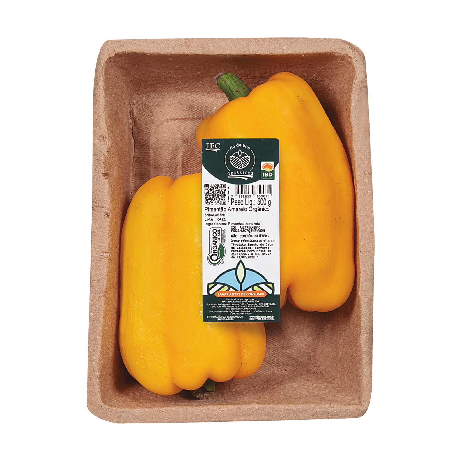 Pimentão Amarelo Orgânico 500g - Zaffari & Bourbon