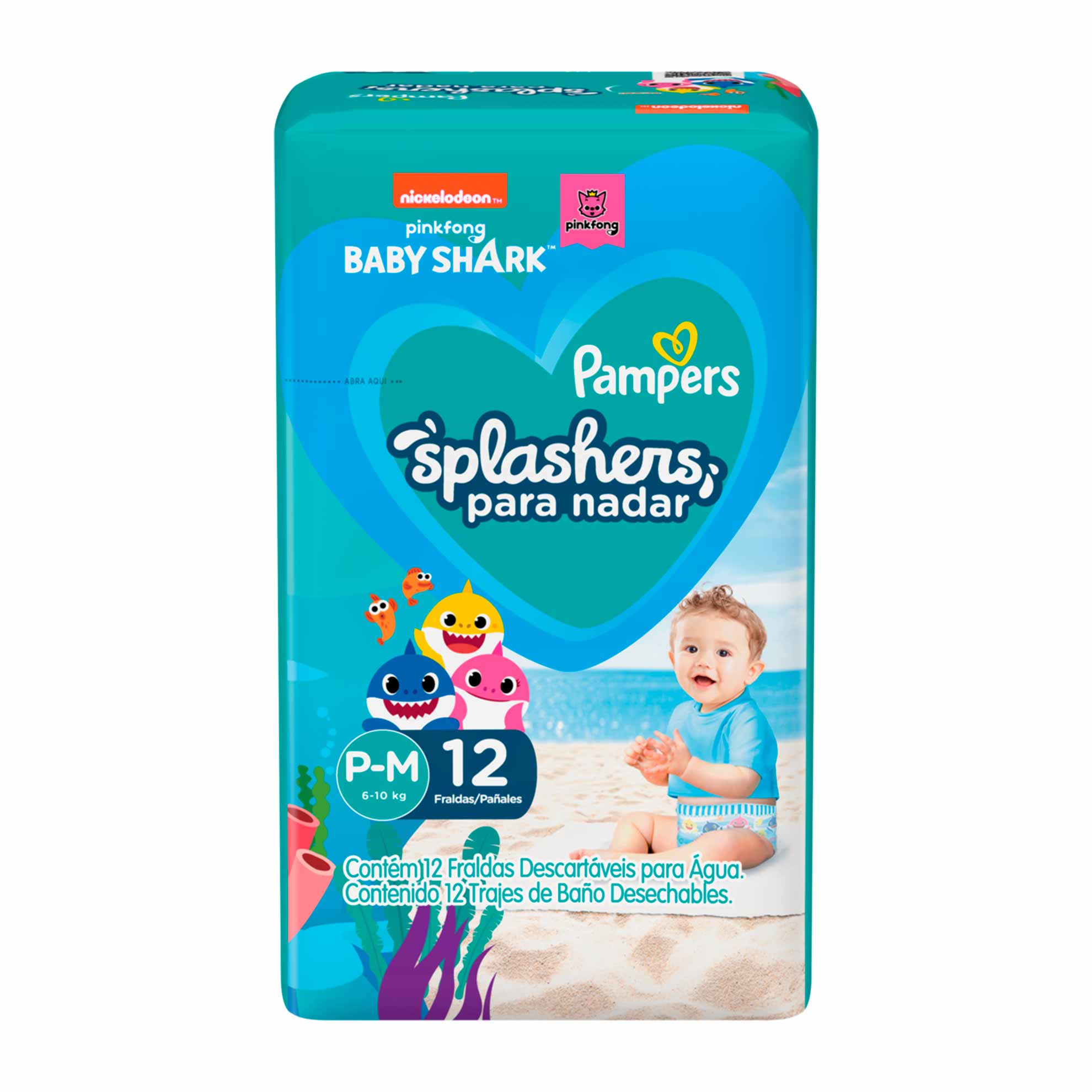 Fralda Pampers Praia e Piscina Splashers P/M 12 Unidades - Zaffari ...