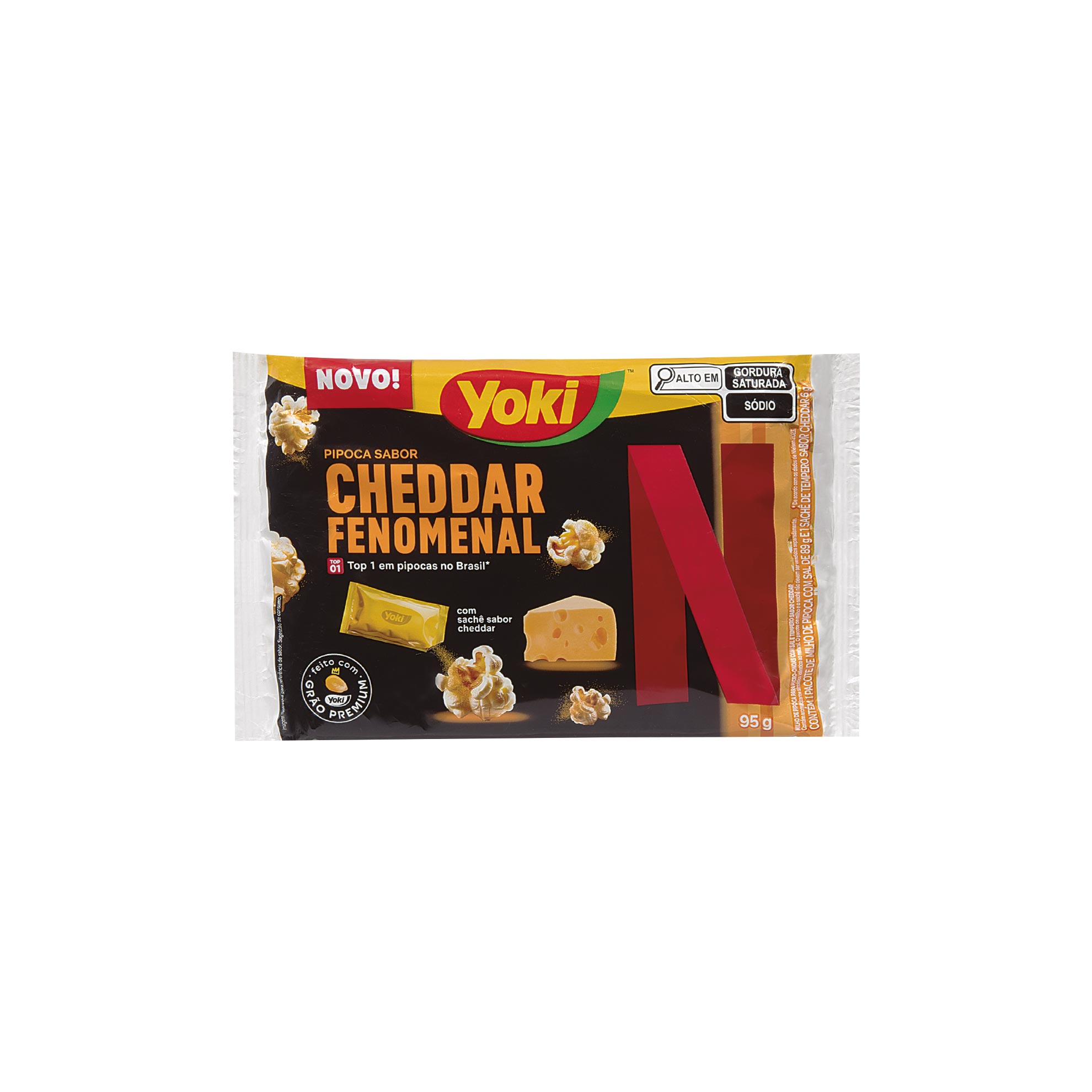 Pipoca de Micro-ondas Yoki sabor Cheddar 95g - Zaffari