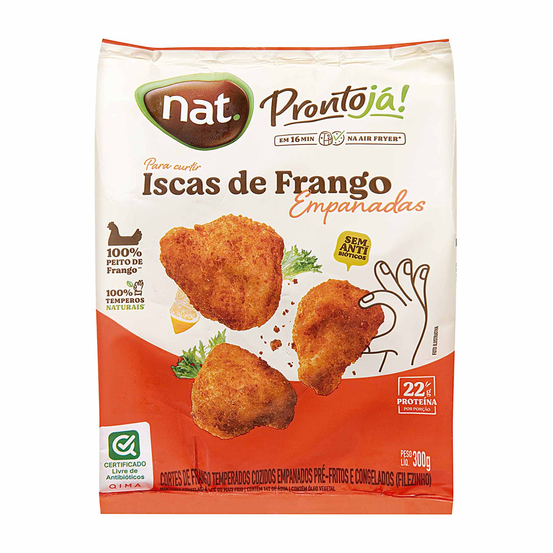 Iscas de Frango Empanadas Congeladas Nat 300g - Zaffari