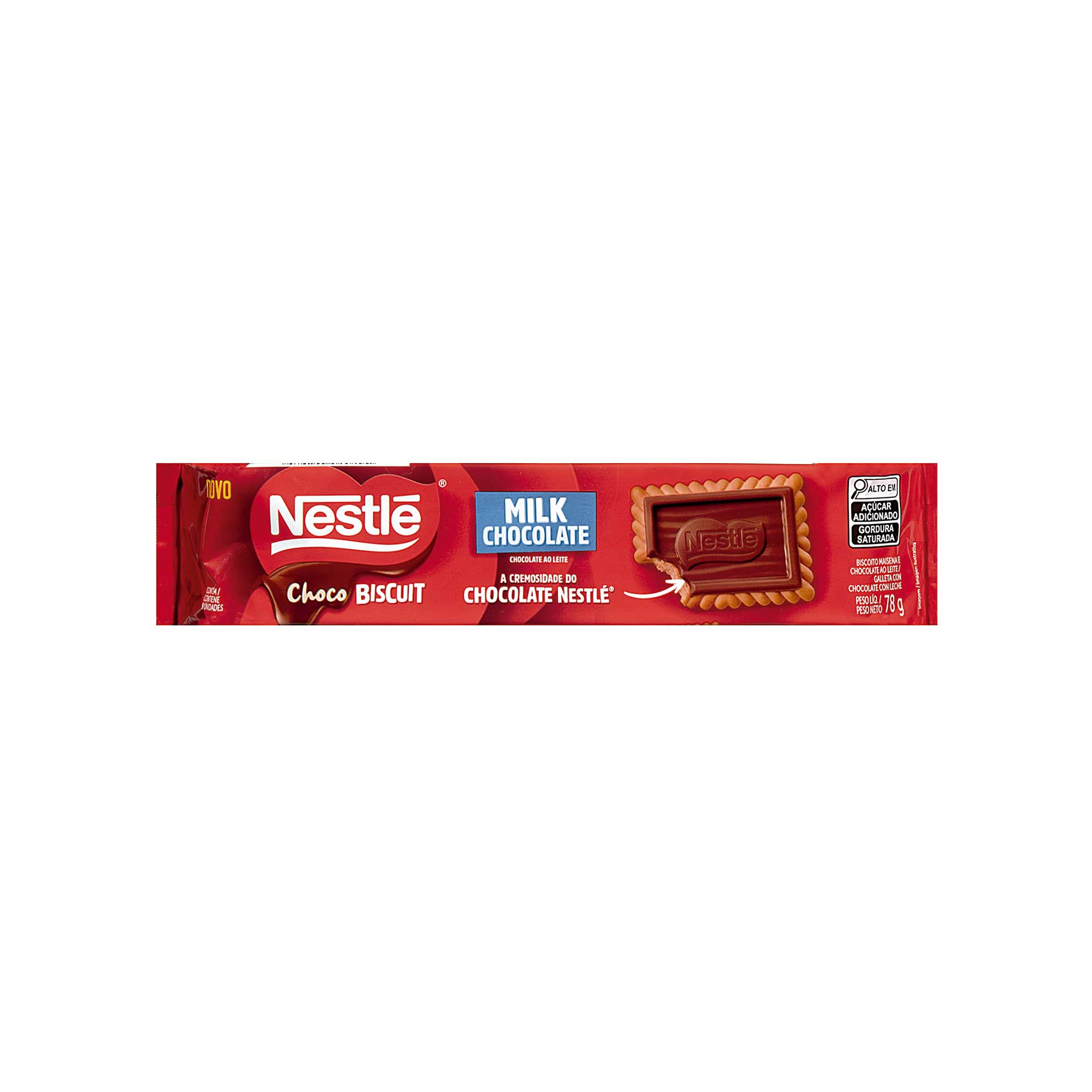 Biscoito Choco Biscuit Milk Chocolate Nestlé 78g - Zaffari